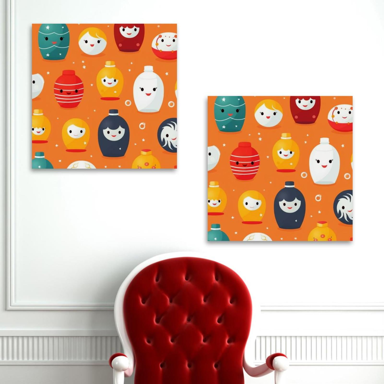 OWNSERIES Bowling Pattern 2PC Canvas Wall Art Paintings for Living Room ...