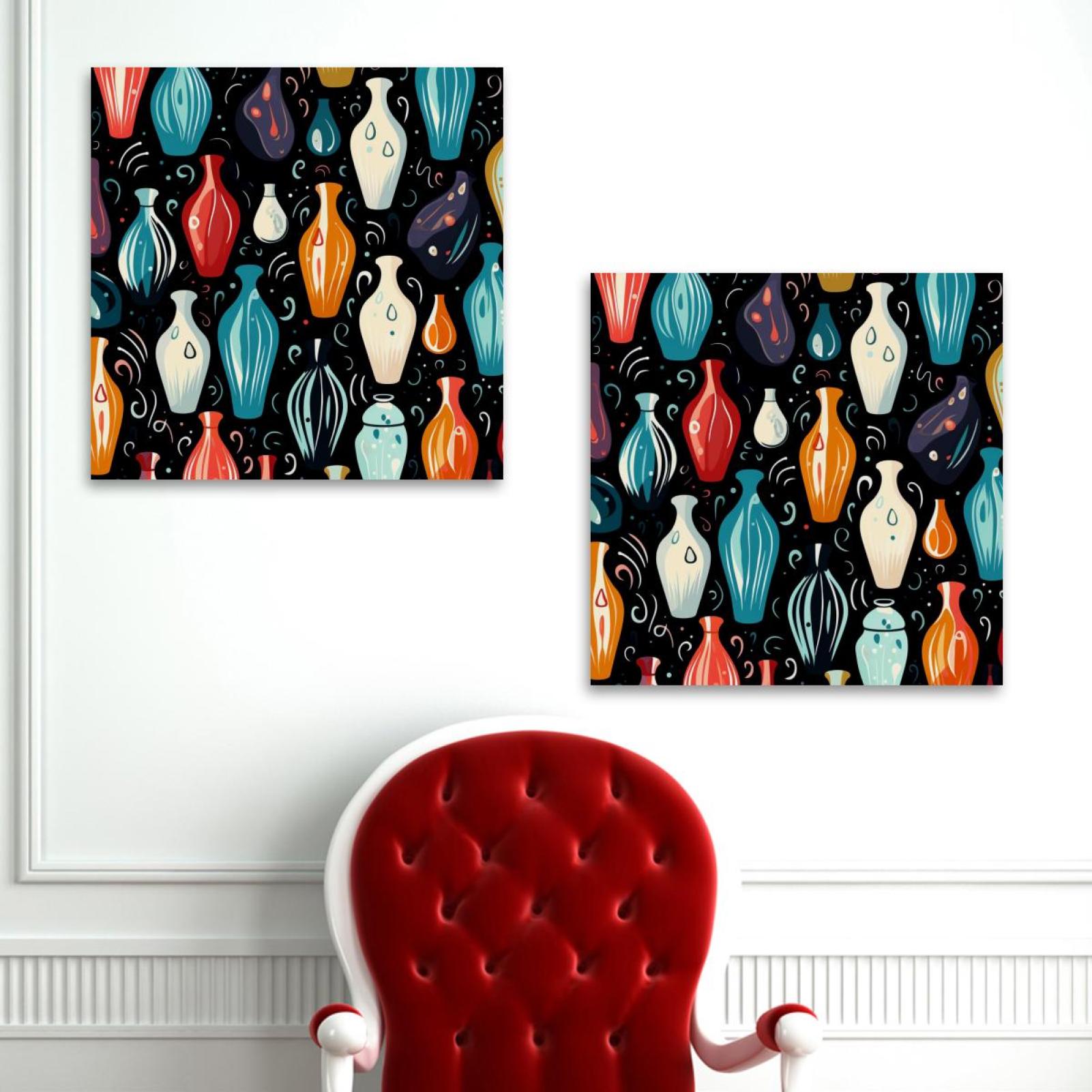 OWNSERIES Bowling Pattern 2PC Canvas Wall Art Paintings for Living Room ...