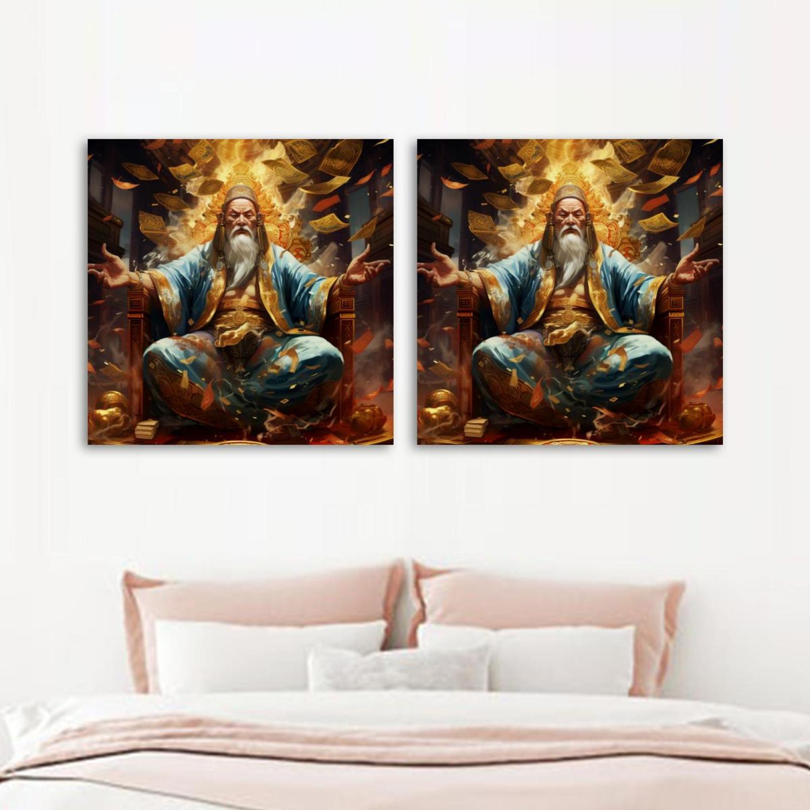 OWNSERIES Cai Shen Ye Pattern Pattern 2PC Canvas Wall Art Paintings for ...