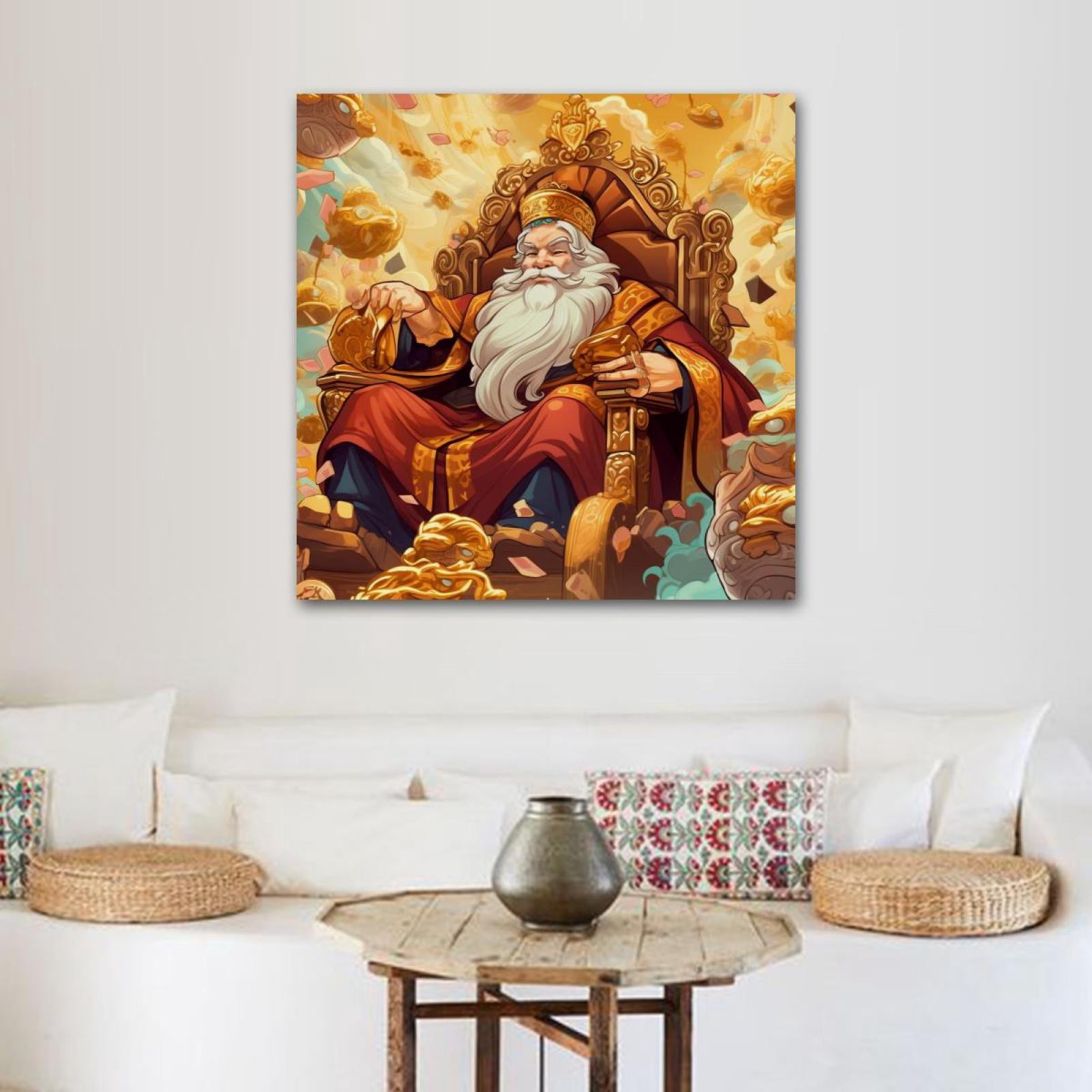 OWNSERIES Cai Shen Ye Pattern Pattern Canvas Wall Art Paintings for ...