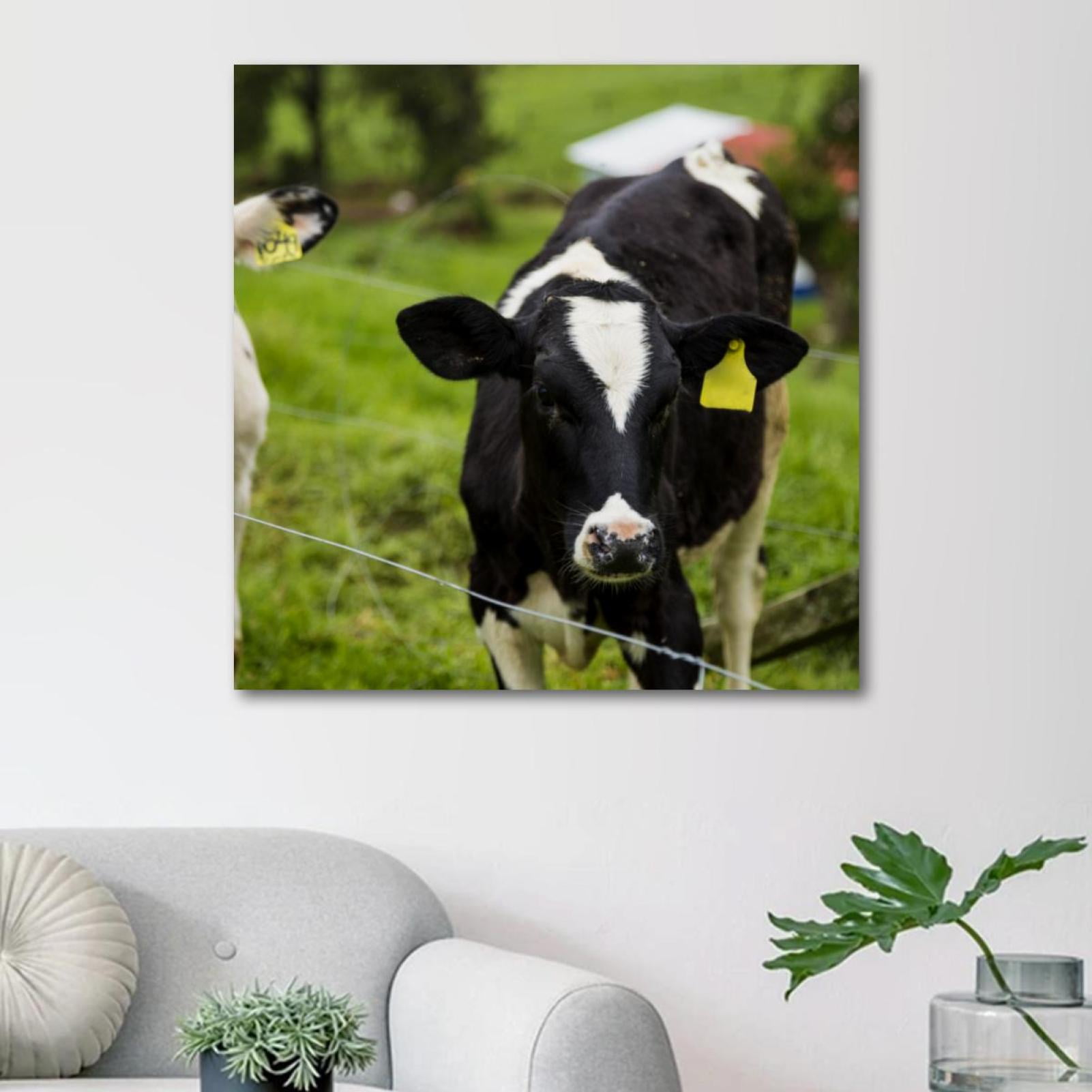 OWNSERIES Calf and Young Dairy Cows Pattern Canvas Wall Art Paintings ...