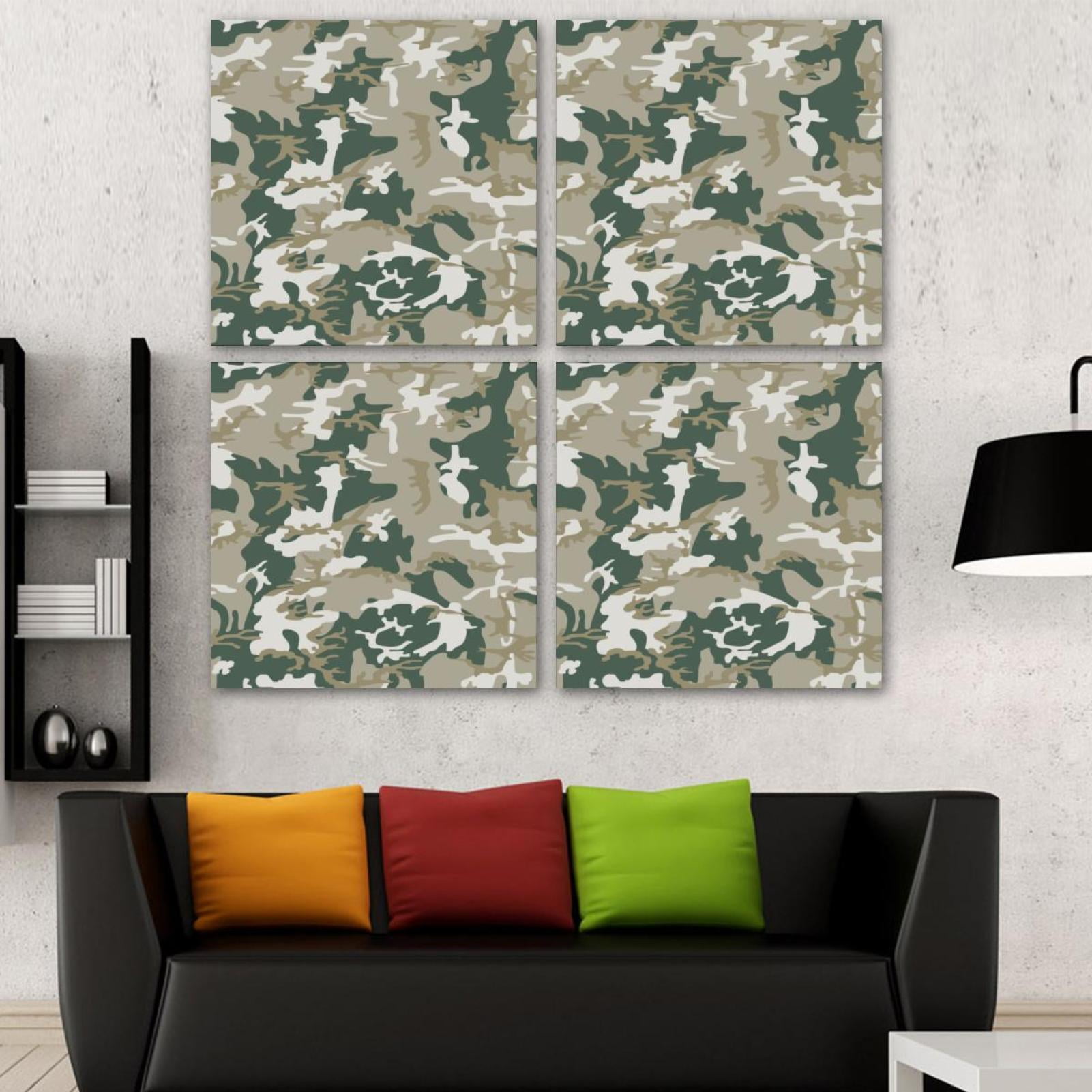 OWNSERIES Camouflage Military Soldier Pattern Pattern 4PC Frameless ...