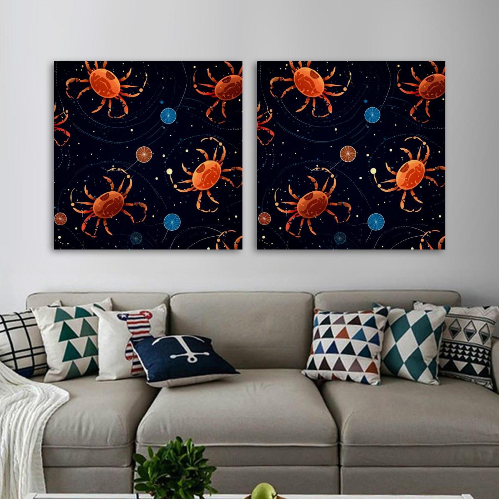 OWNSERIES Cancer Constellation Pattern 2PC Canvas Wall Art Paintings ...
