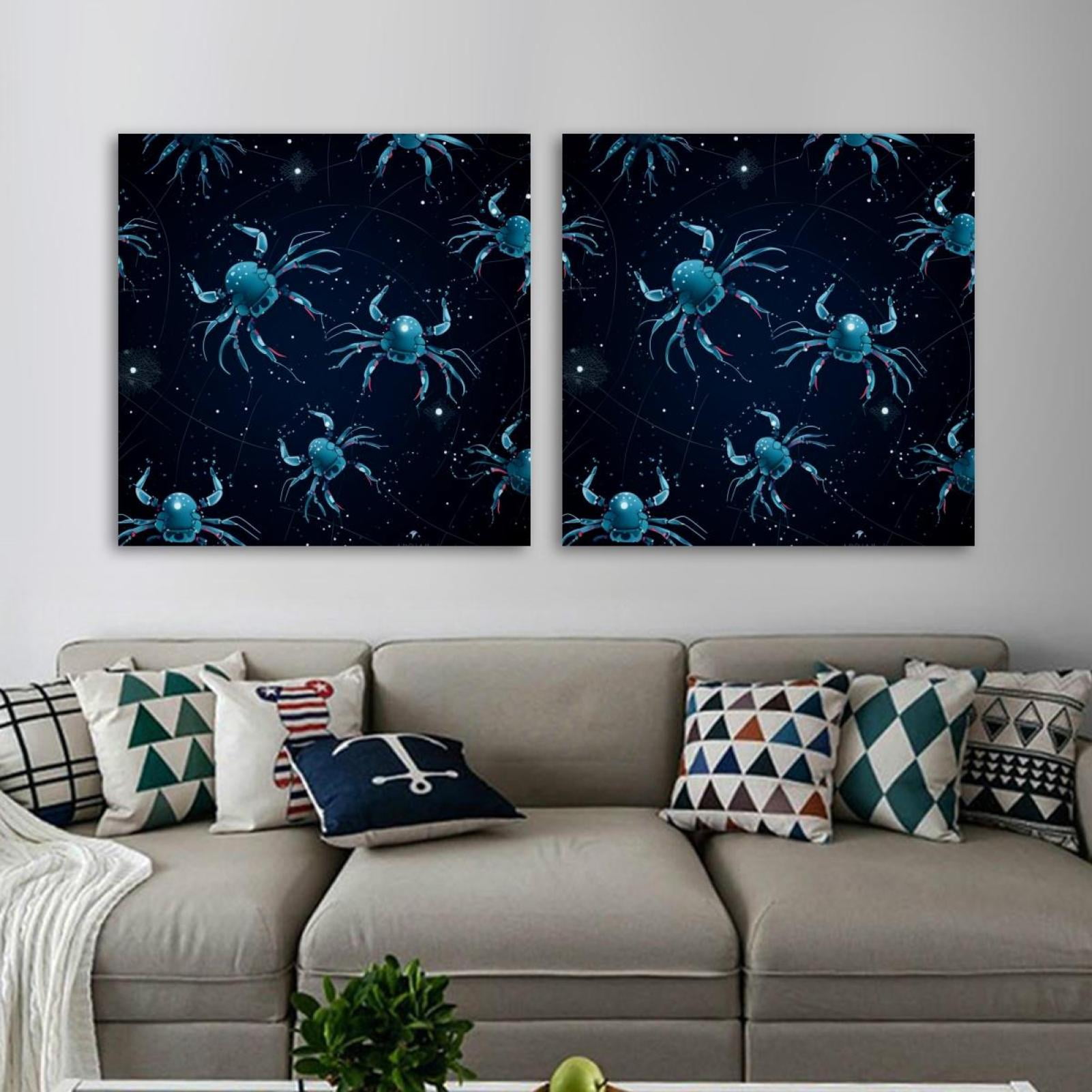 OWNSERIES Cancer Constellation Pattern 2PC Canvas Wall Art Paintings ...