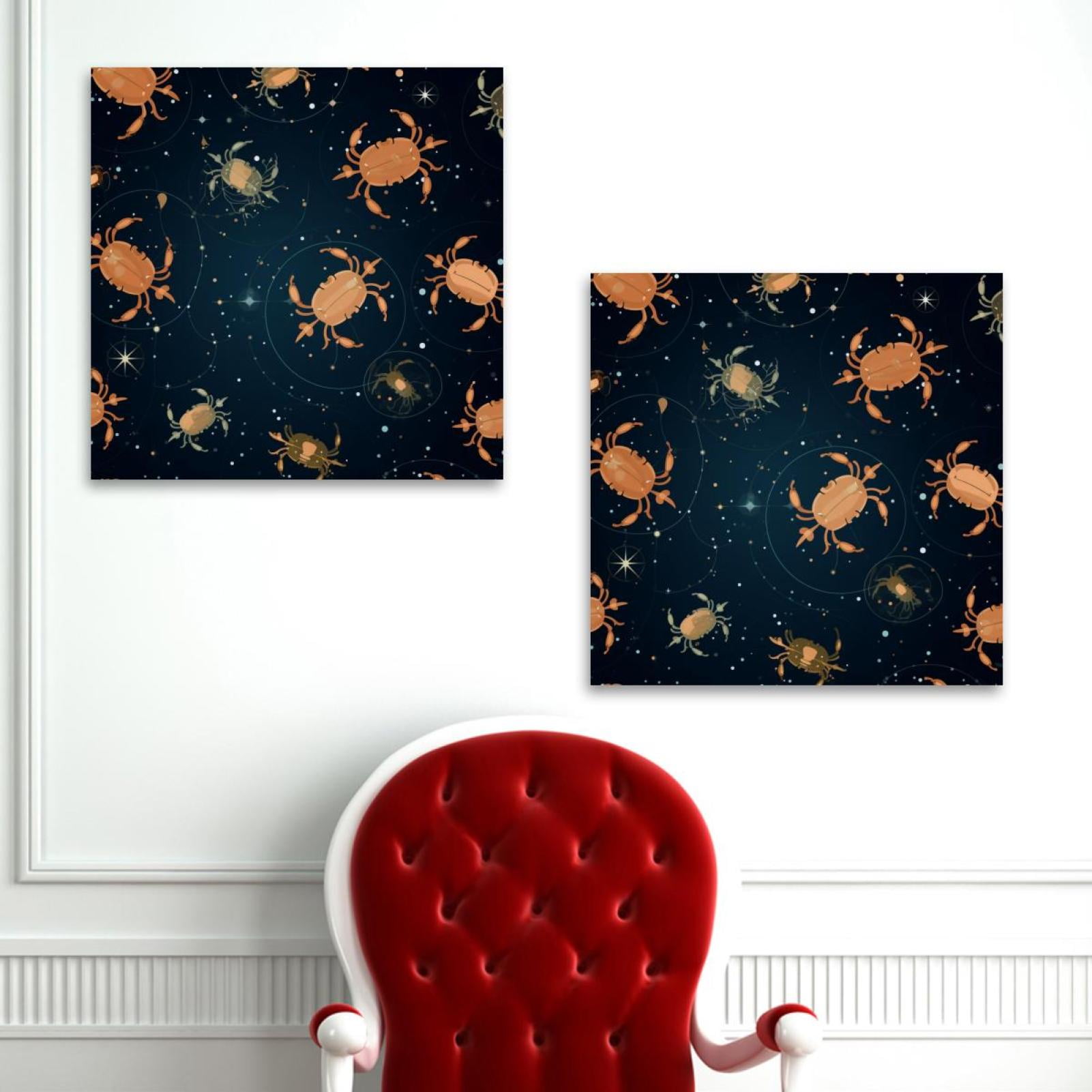 OWNSERIES Cancer Constellation Pattern 2PC Canvas Wall Art Paintings ...