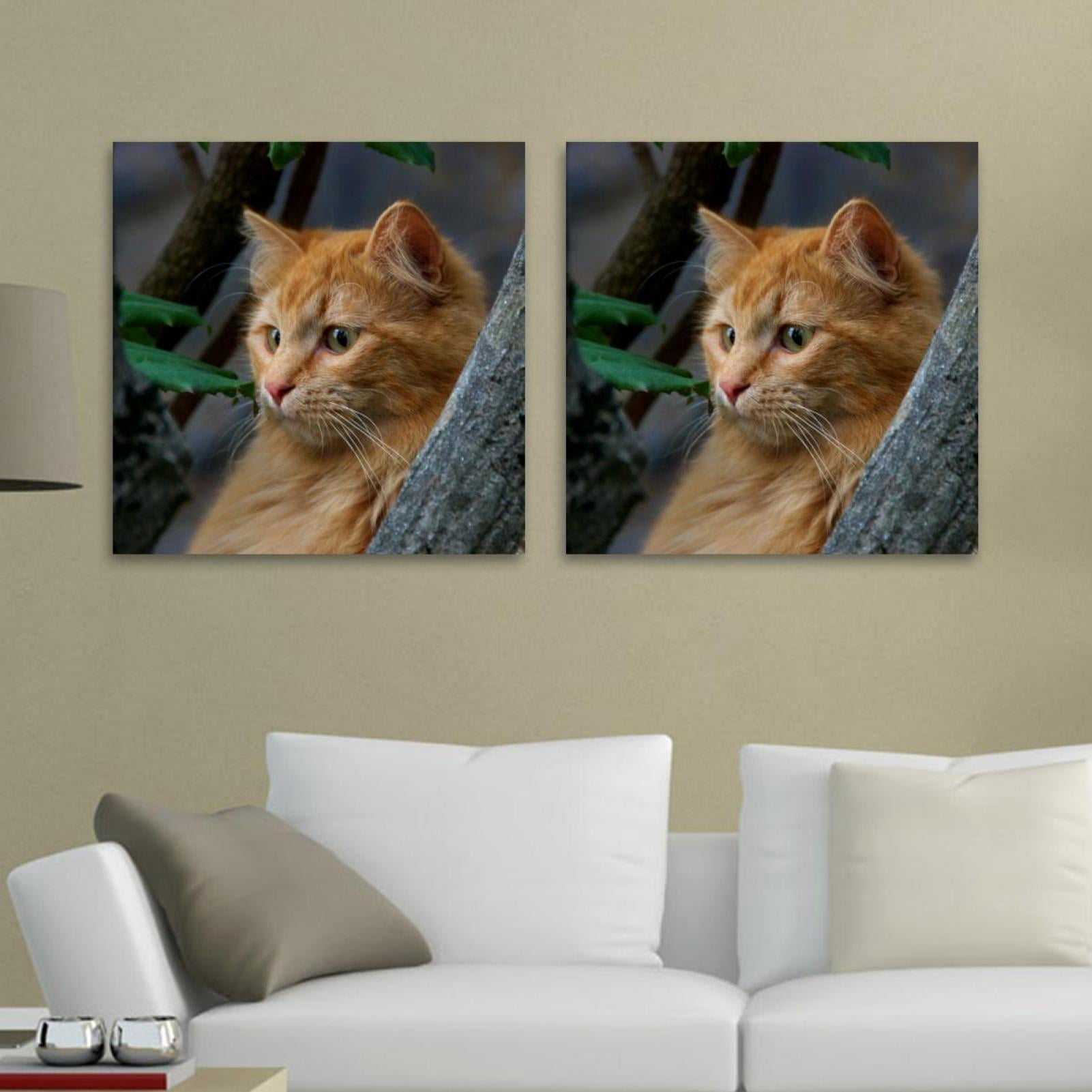 OWNSERIES Cat Pattern 2PC Canvas Wall Art Paintings for Living Room ...