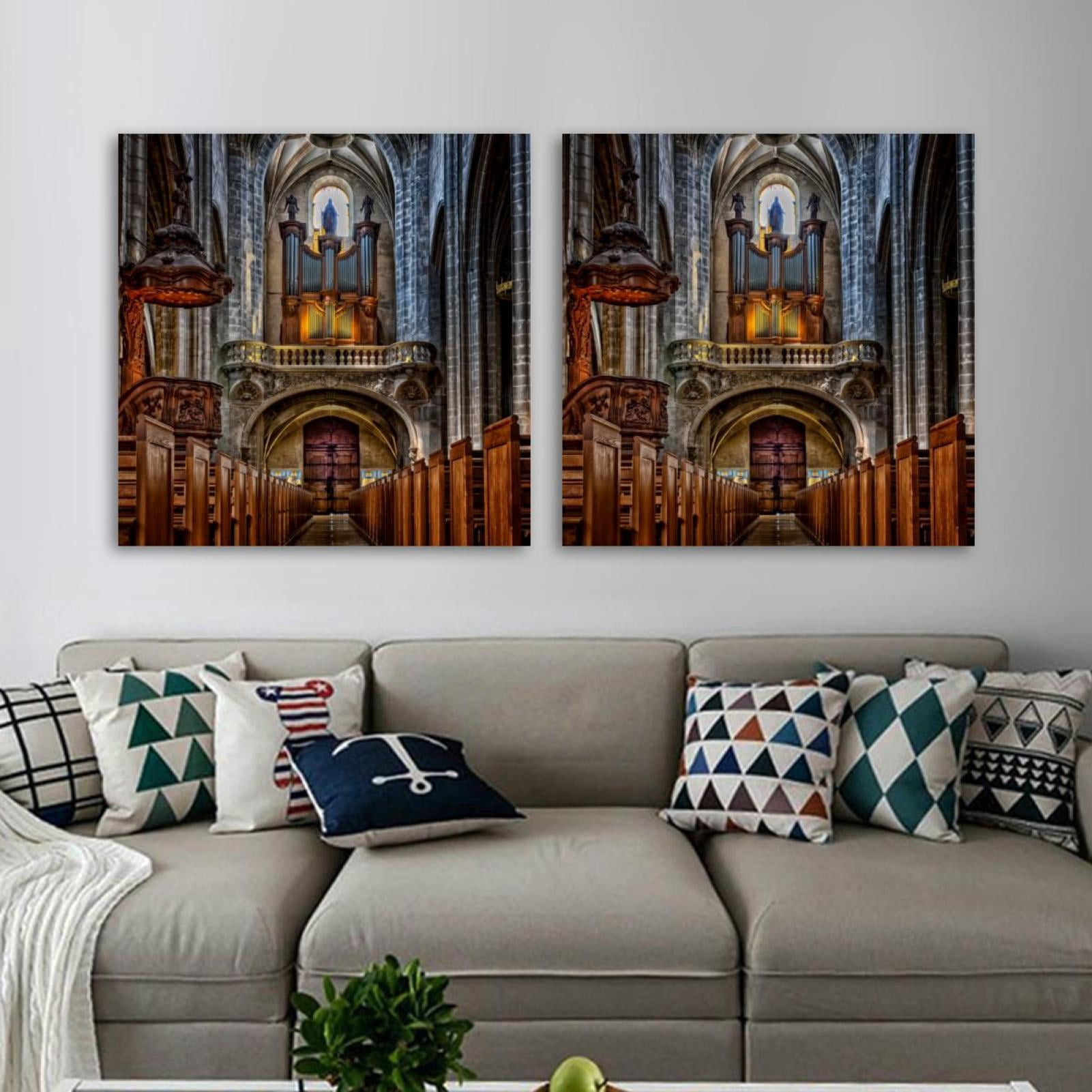 OWNSERIES Cathedral Pattern 2PC Canvas Wall Art Paintings for Living ...