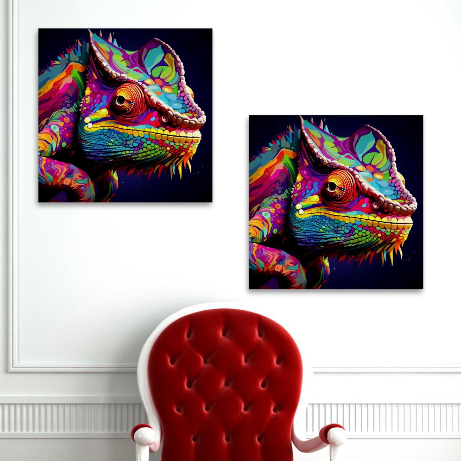 OWNSERIES Chameleon Pattern 2PC Canvas Wall Art Paintings for Living ...