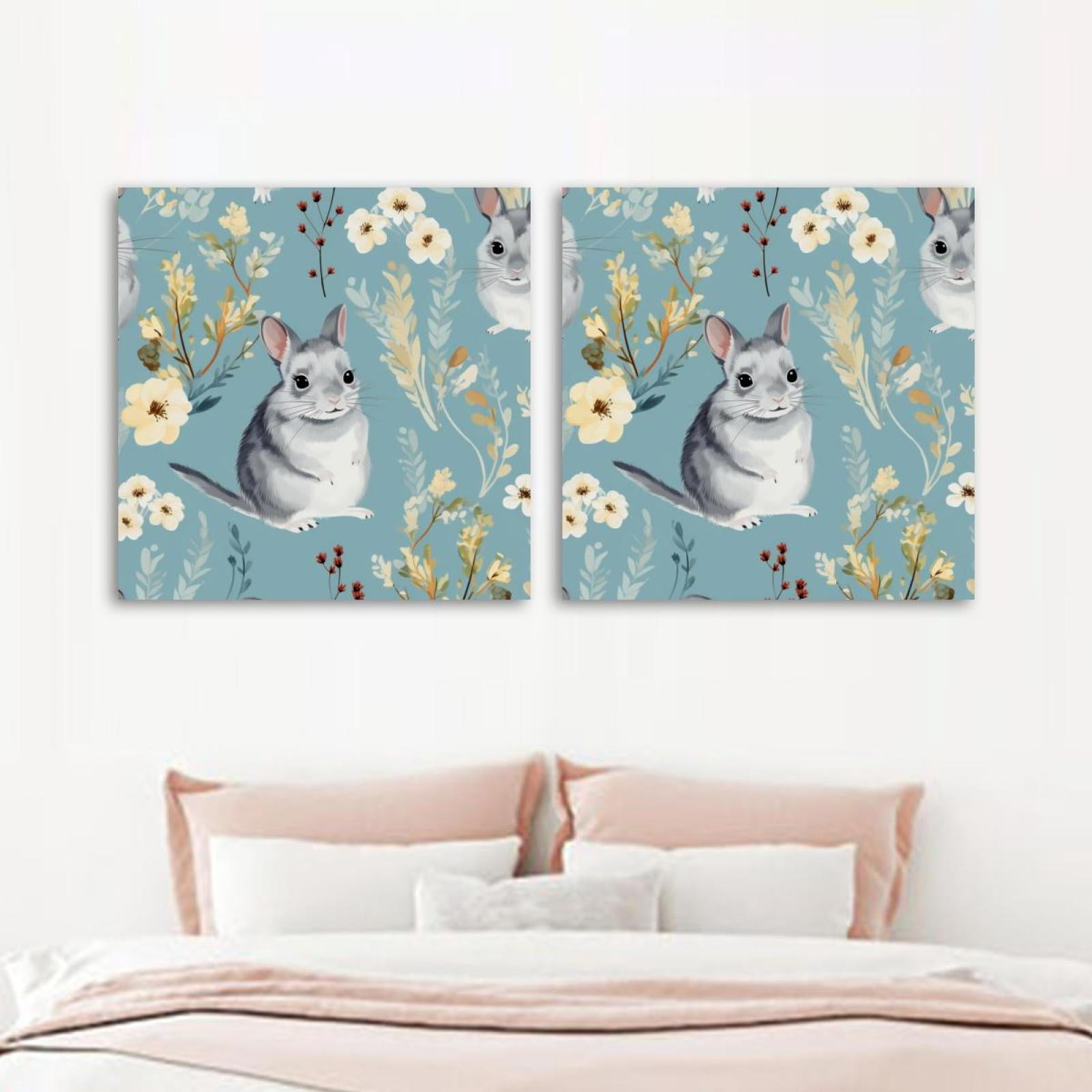 OWNSERIES Chinchilla Pattern 2PC Canvas Wall Art Paintings for Living ...