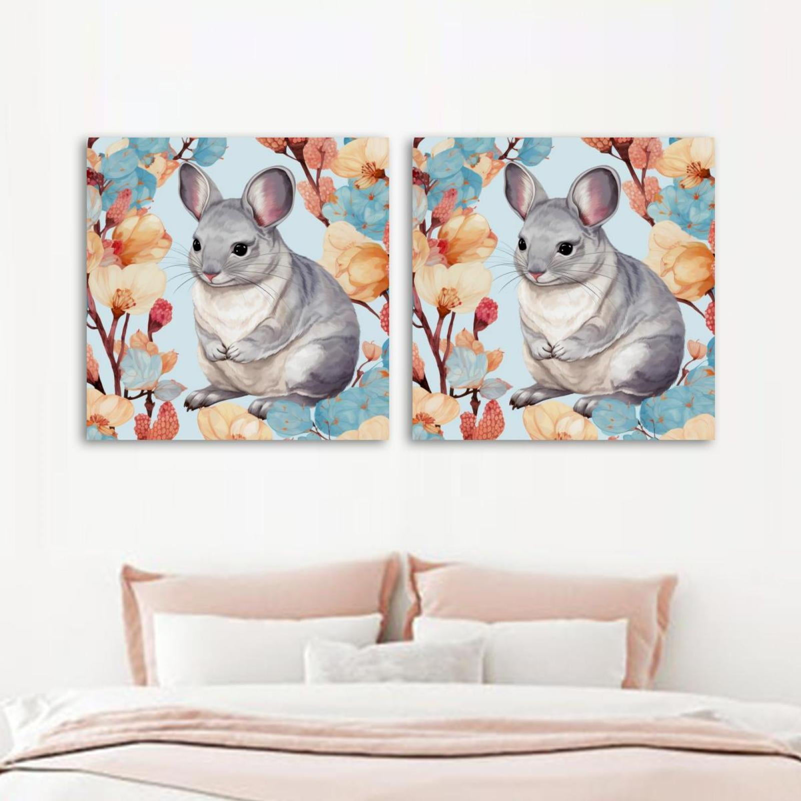 OWNSERIES Chinchilla Pattern 2PC Canvas Wall Art Paintings for Living ...