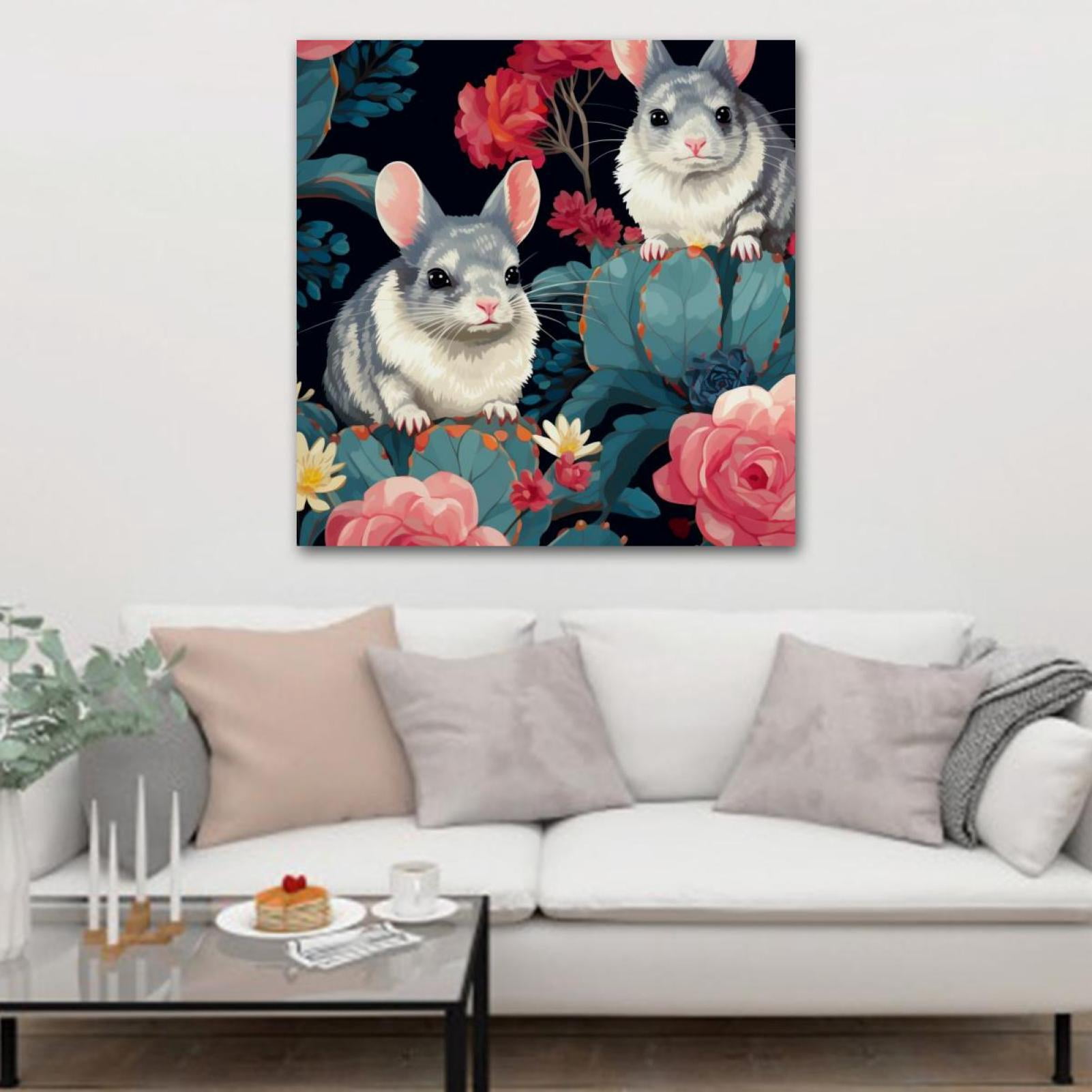 OWNSERIES Chinchilla Pattern Canvas Wall Art Paintings for Living Room ...