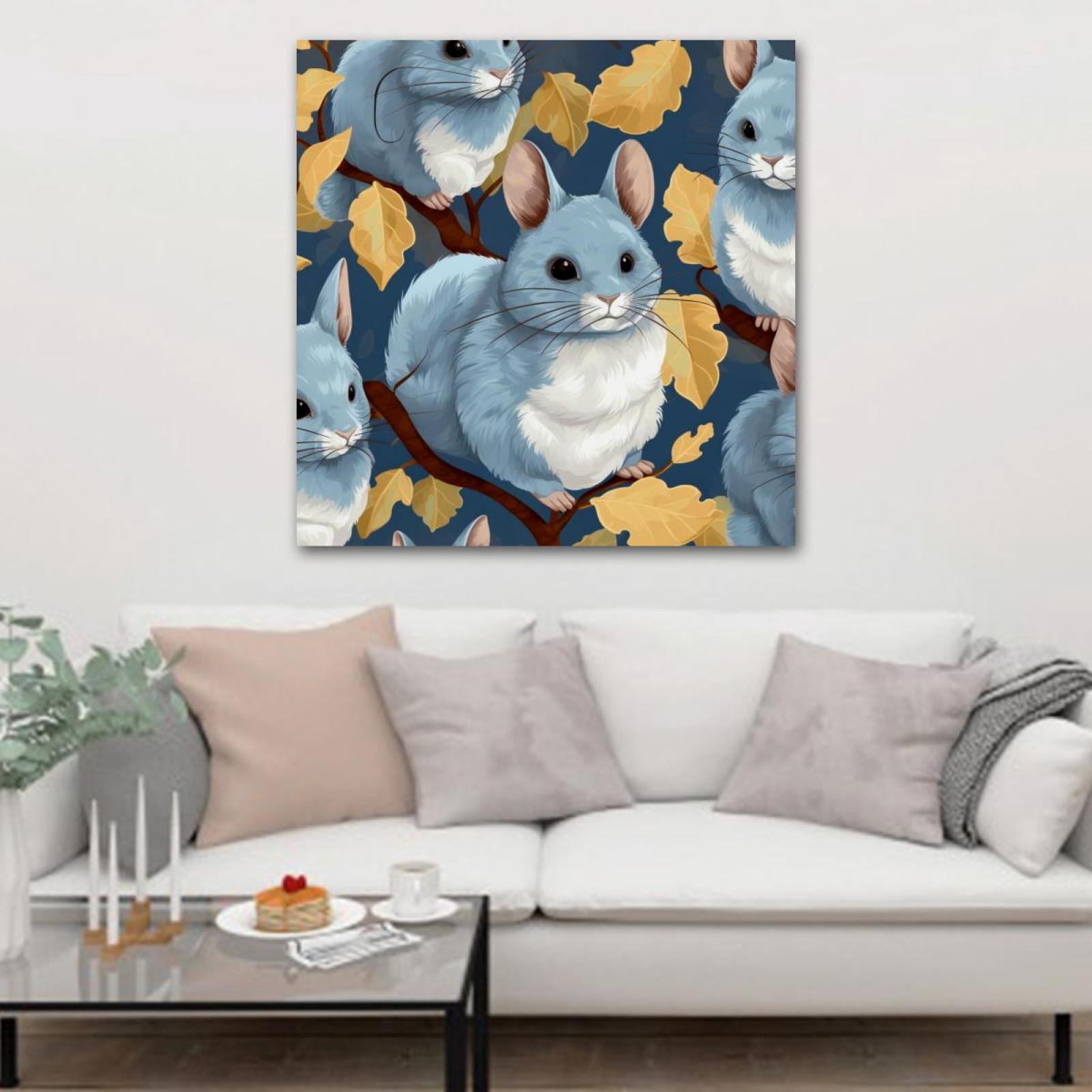 OWNSERIES Chinchilla Pattern Canvas Wall Art Paintings for Living Room ...