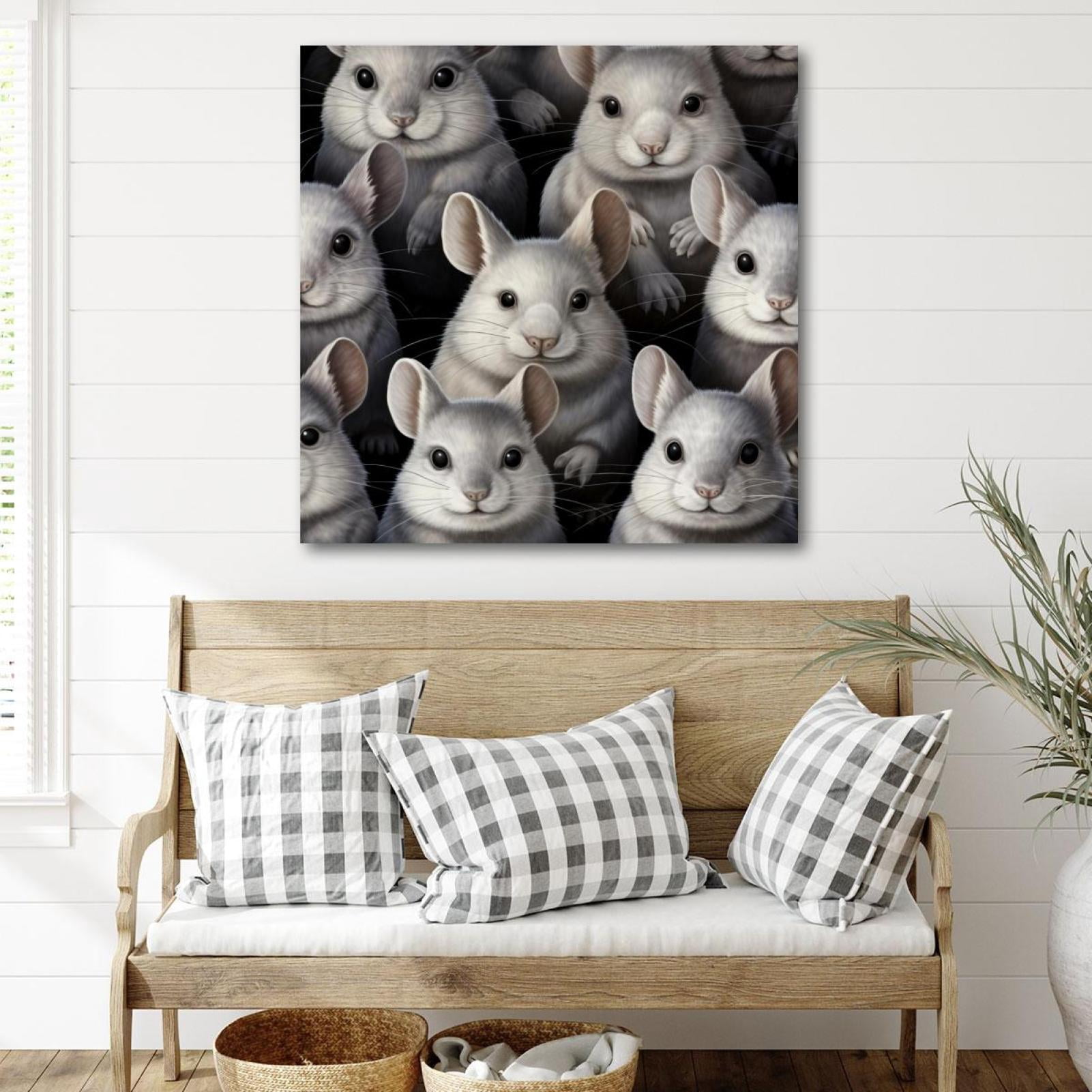 OWNSERIES Chinchilla Pattern Canvas Wall Art Paintings for Living Room ...