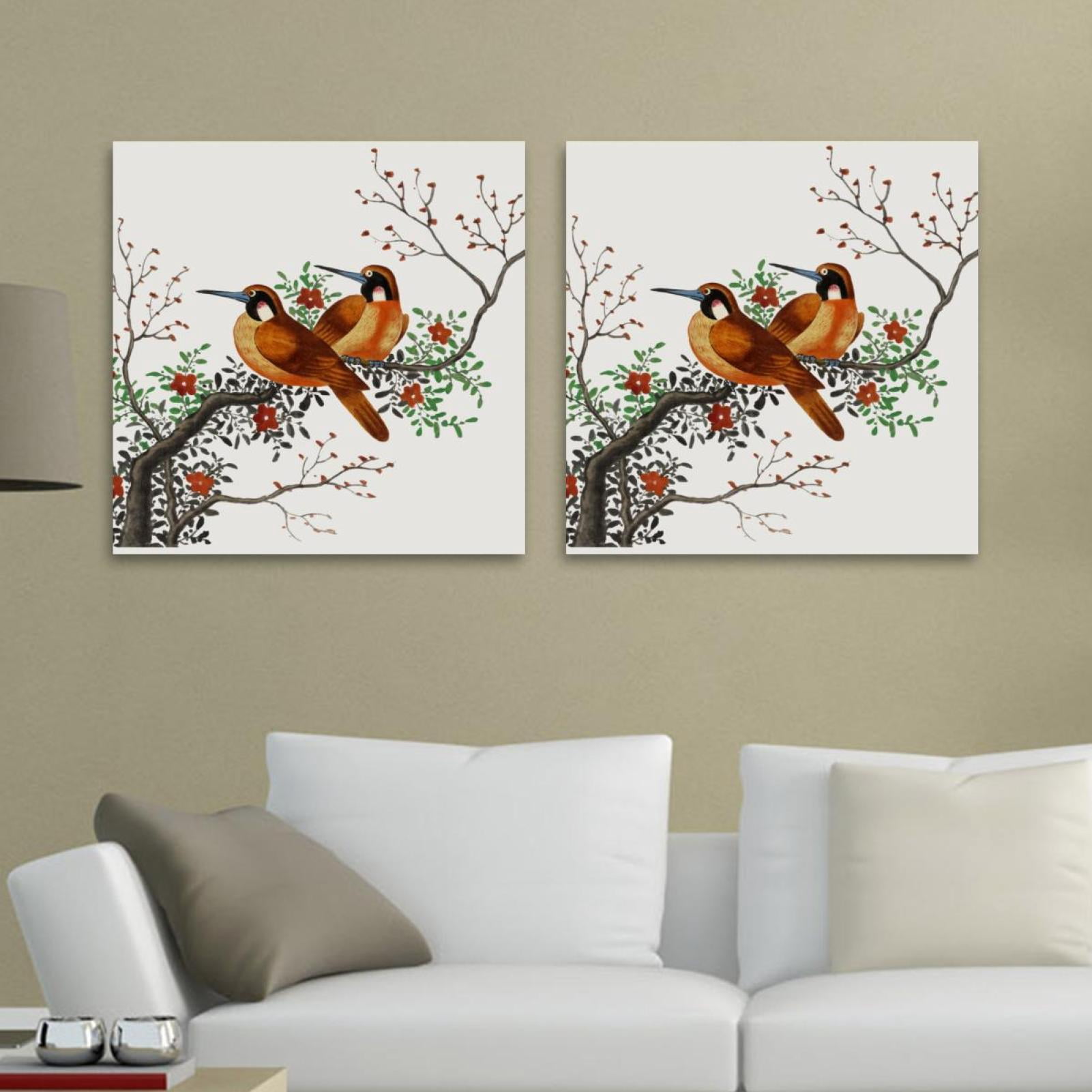 OWNSERIES Chinese Painting Featuring Two Birds on a Flowering Tree ...