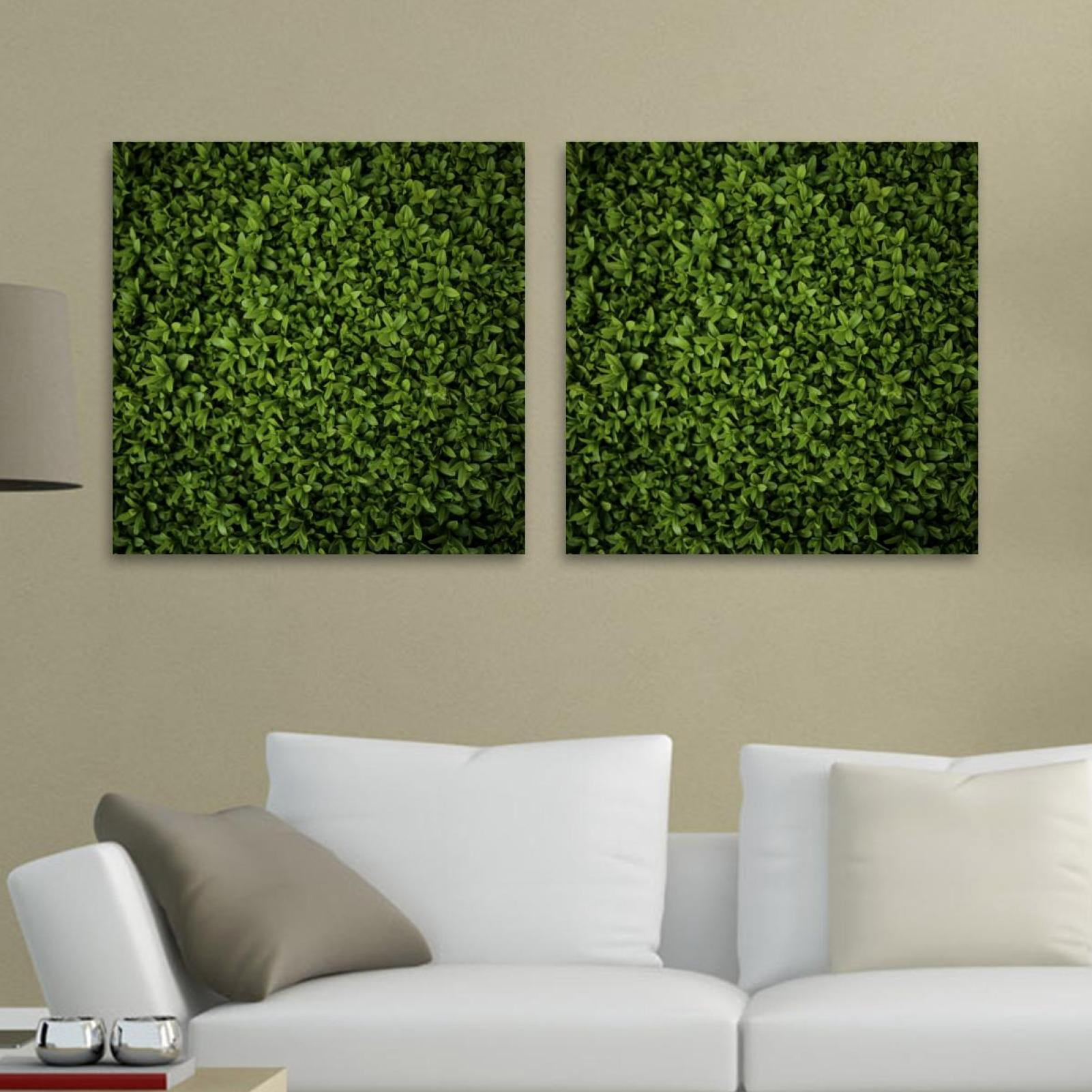 OWNSERIES Close Up Green Bush Pattern 2PC Canvas Wall Art Paintings for ...