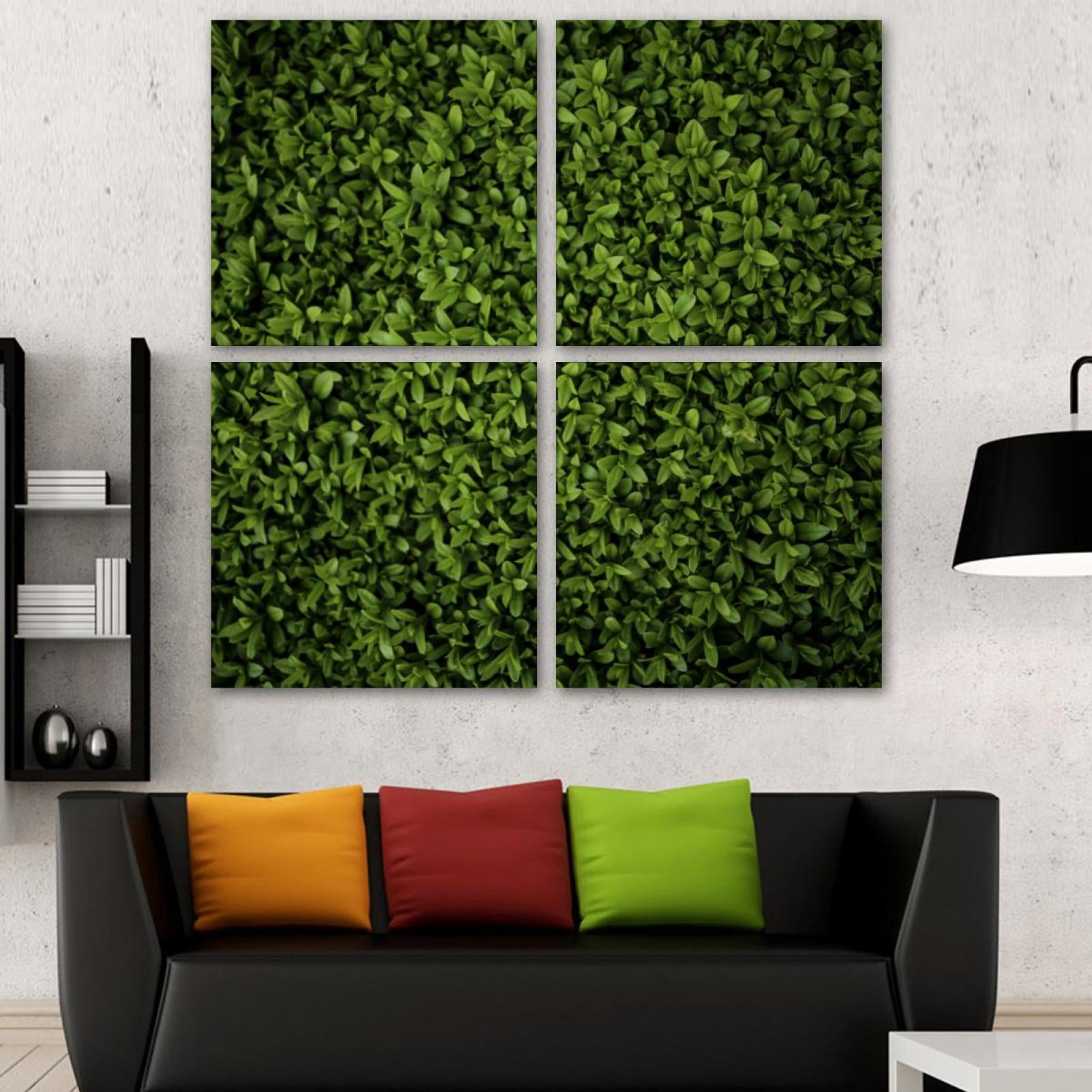 OWNSERIES Close Up Green Bush Pattern 4PC Frameless Canvas Wall Art ...
