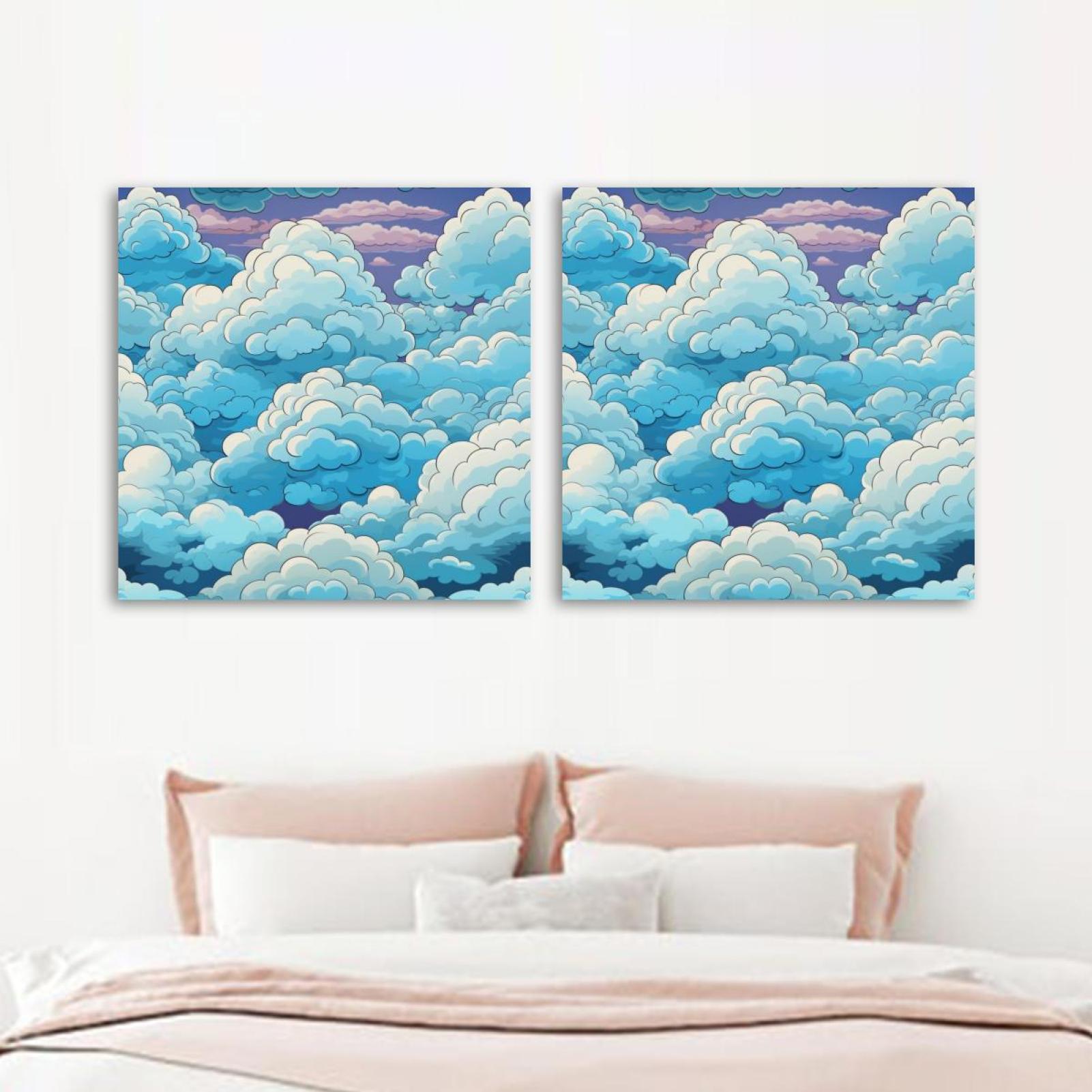 OWNSERIES Clouds Pattern Pattern 2PC Canvas Wall Art Paintings for ...