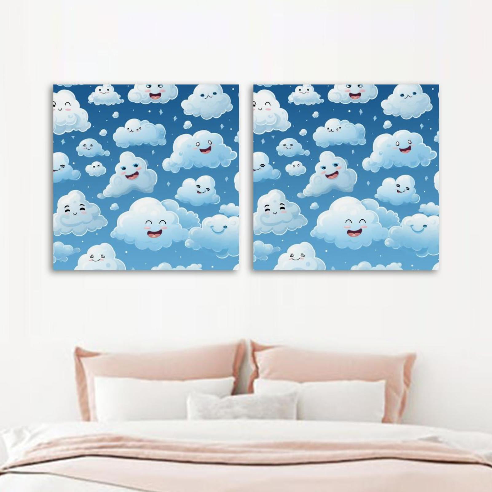 OWNSERIES Clouds Pattern Pattern 2PC Canvas Wall Art Paintings for ...