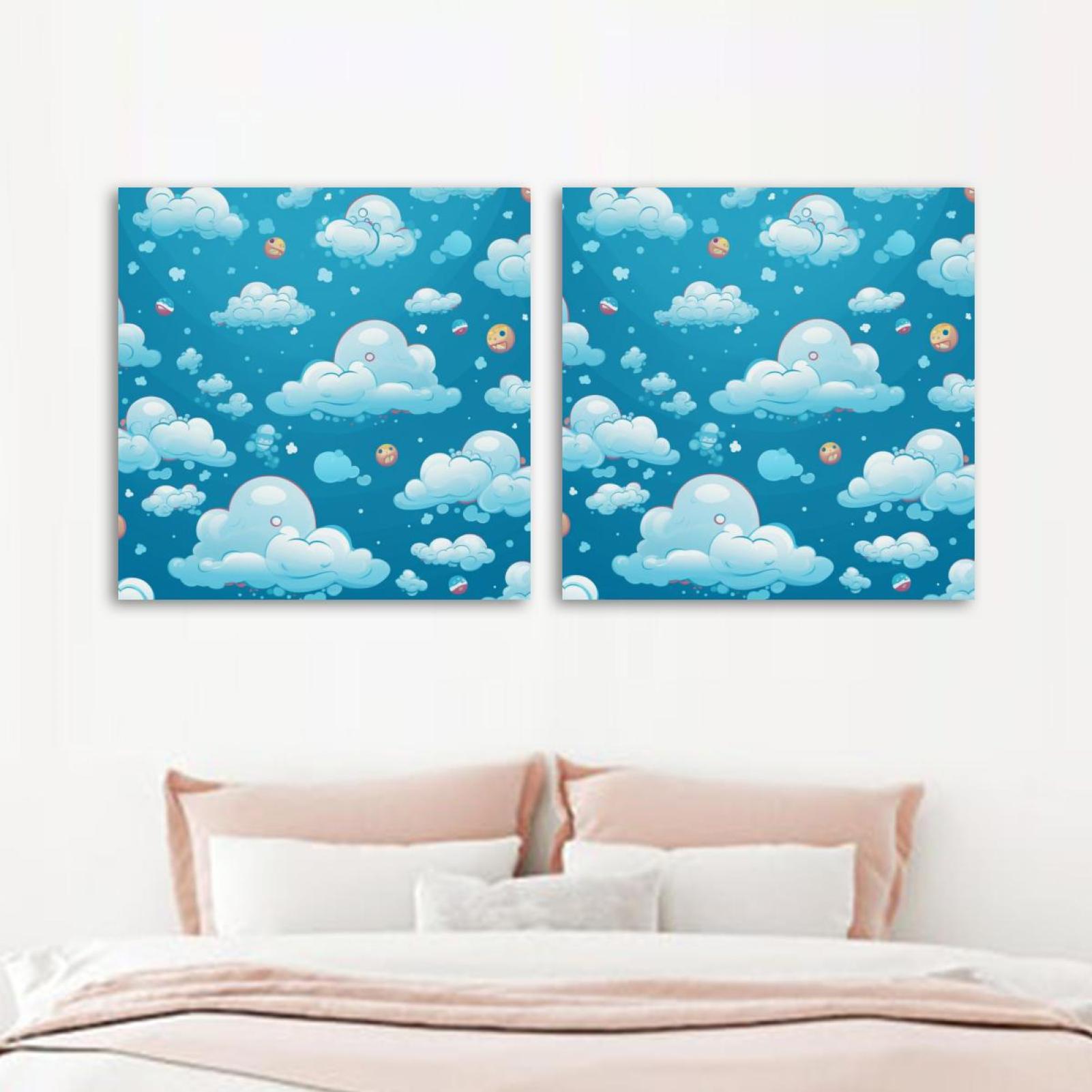OWNSERIES Clouds Pattern Pattern 2PC Canvas Wall Art Paintings for ...