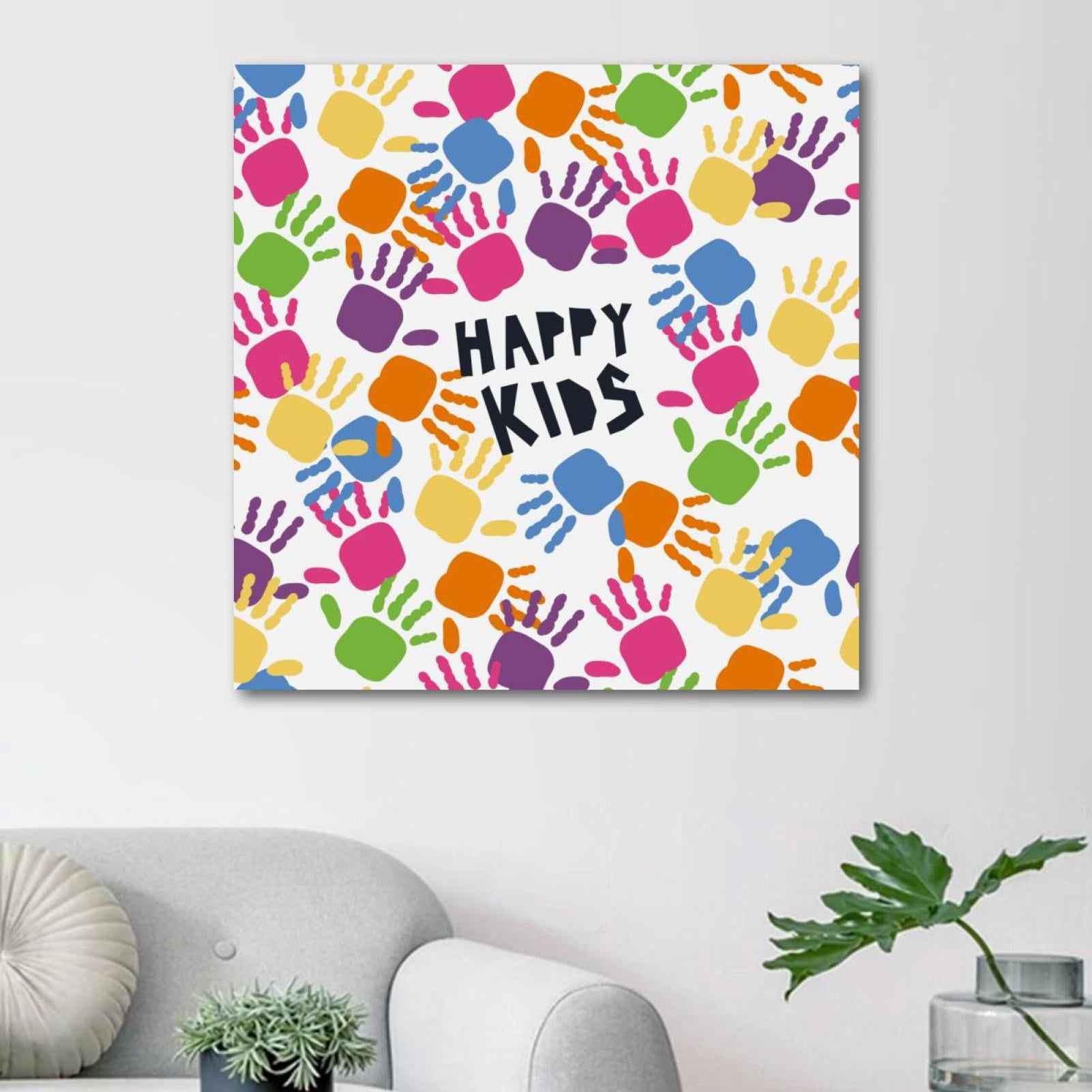 OWNSERIES Colorful Kids' Hands Children's Day Pattern Canvas Wall Art ...