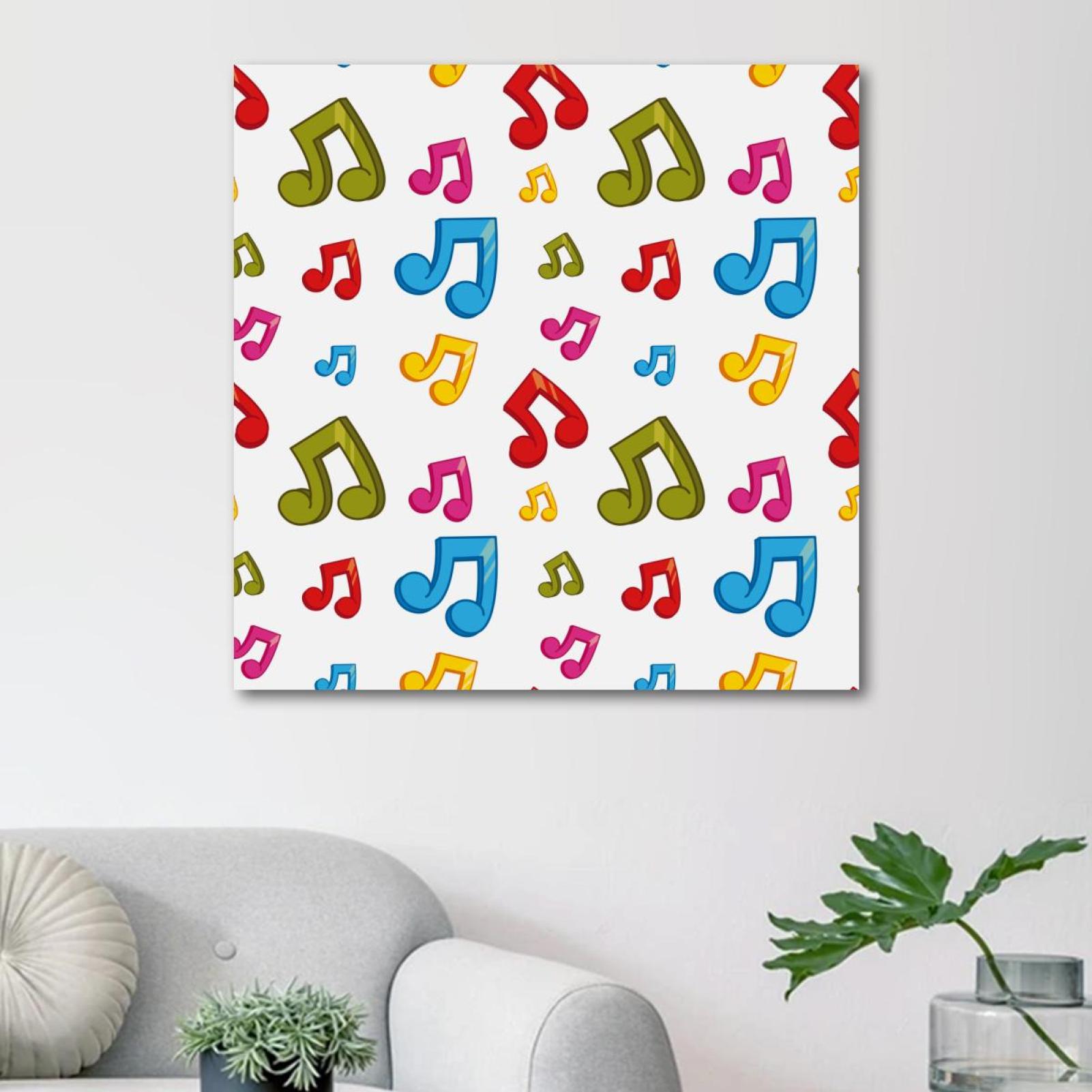 OWNSERIES Colorful Music Notes Theme Pattern Canvas Wall Art Paintings ...