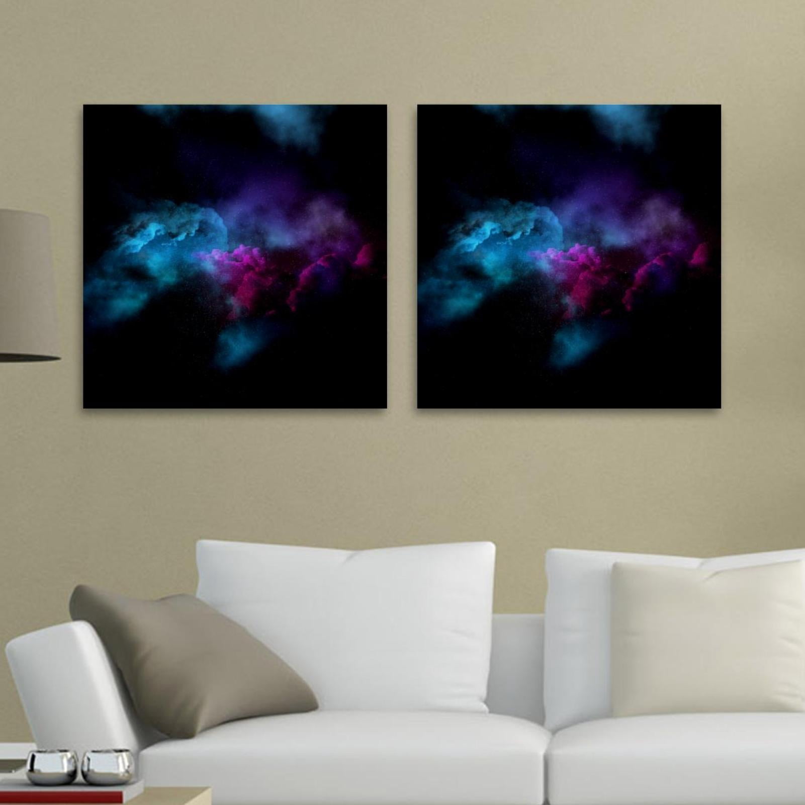 OWNSERIES Colorful Night Sky Pattern 2PC Canvas Wall Art Paintings for ...