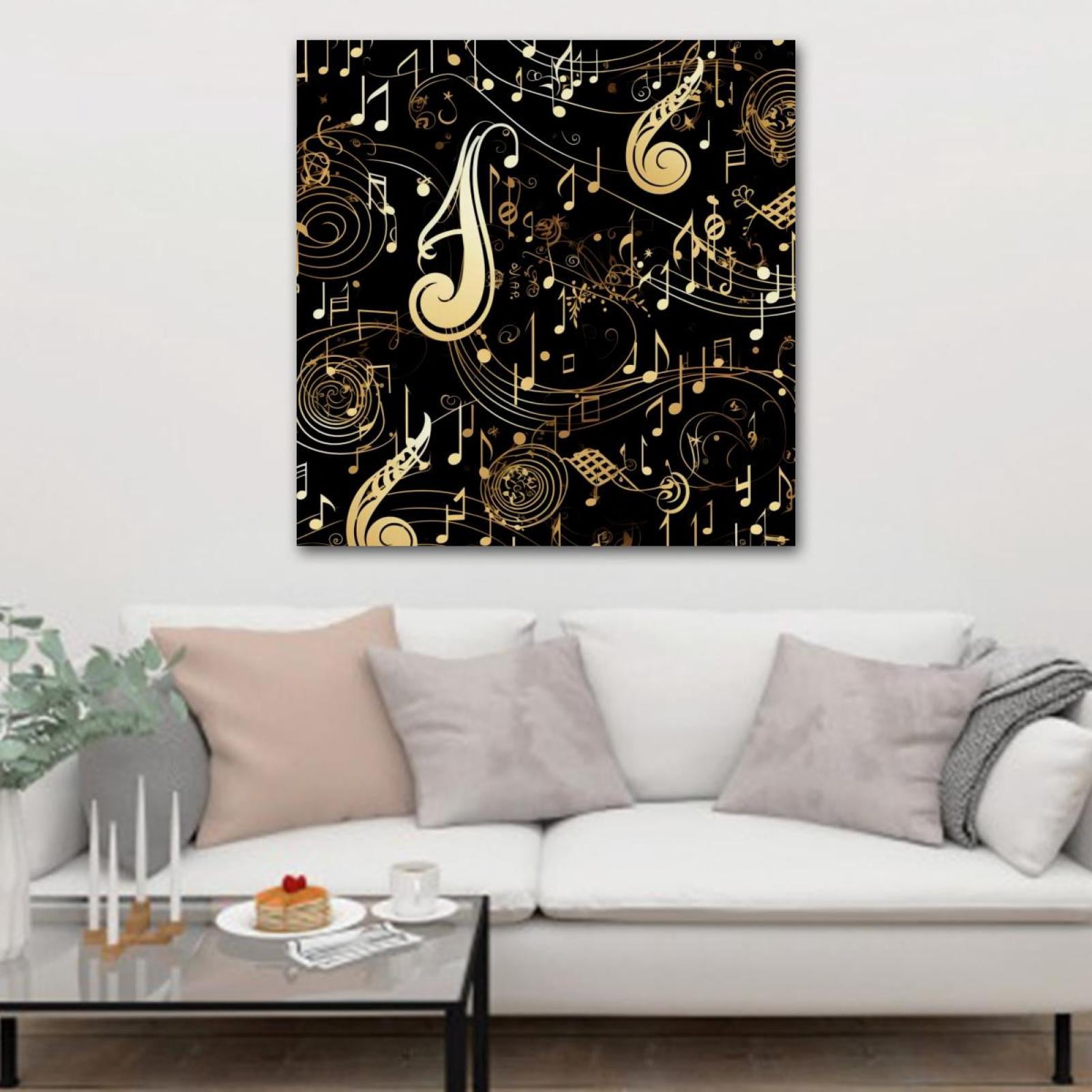 OWNSERIES Colorful Note Pattern Canvas Wall Art Paintings for Living ...