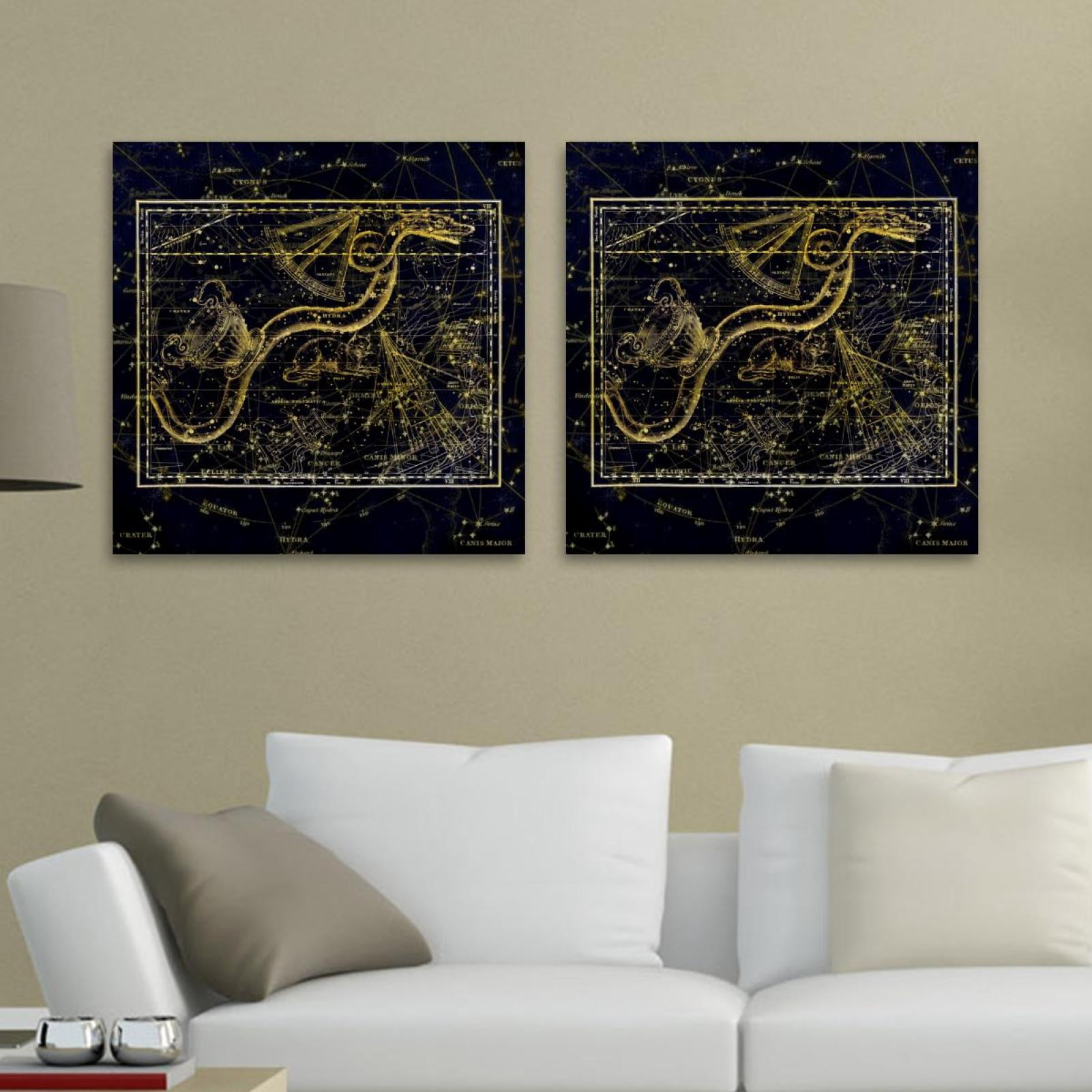 OWNSERIES Constellation Constellation Map Zodiac Sign Sky Pattern 2PC ...