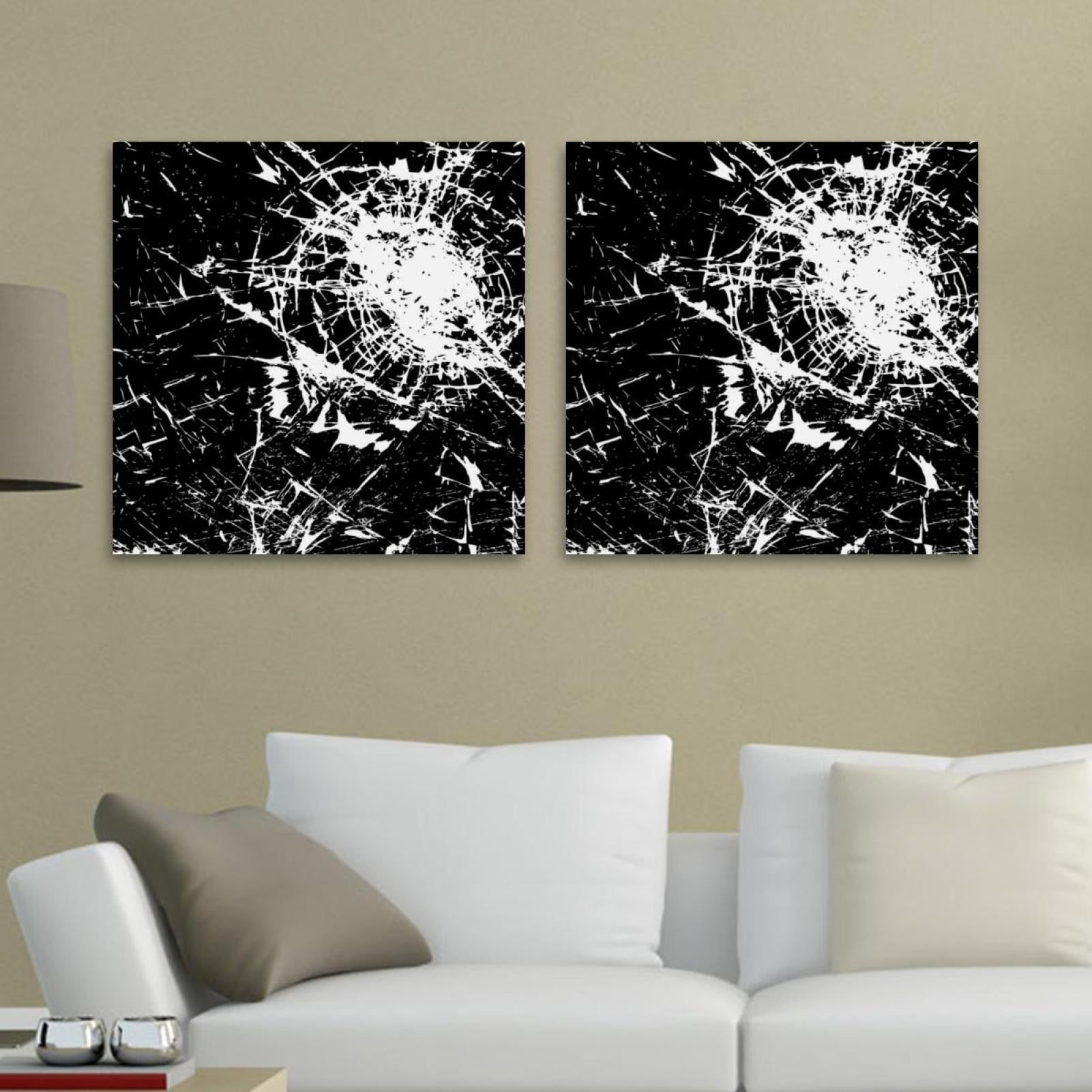 OWNSERIES Cracked Glass Texture (2) Pattern 2PC Canvas Wall Art ...