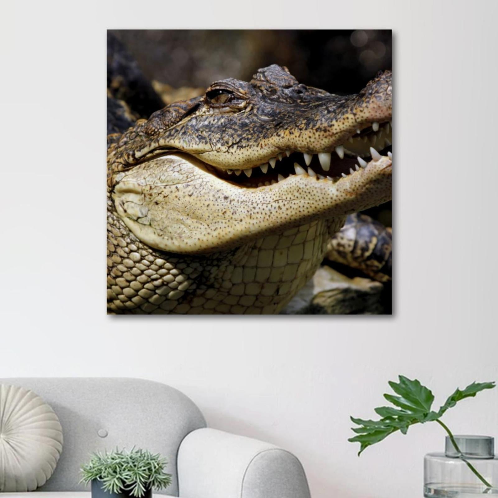 OWNSERIES Crocodile Head Teeth Pattern Canvas Wall Art Paintings for ...