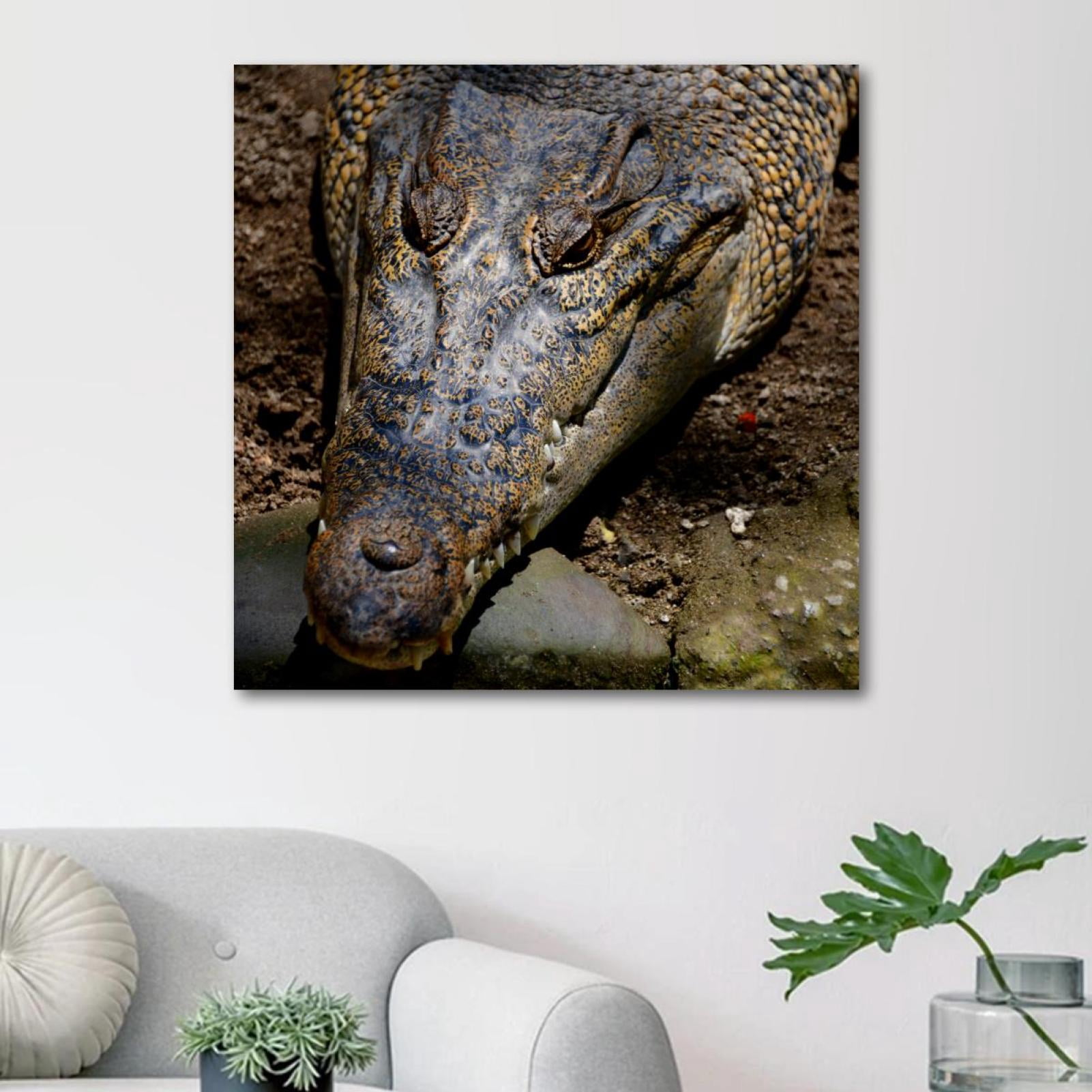 OWNSERIES Crocodile Portrait Pattern Canvas Wall Art Paintings for ...