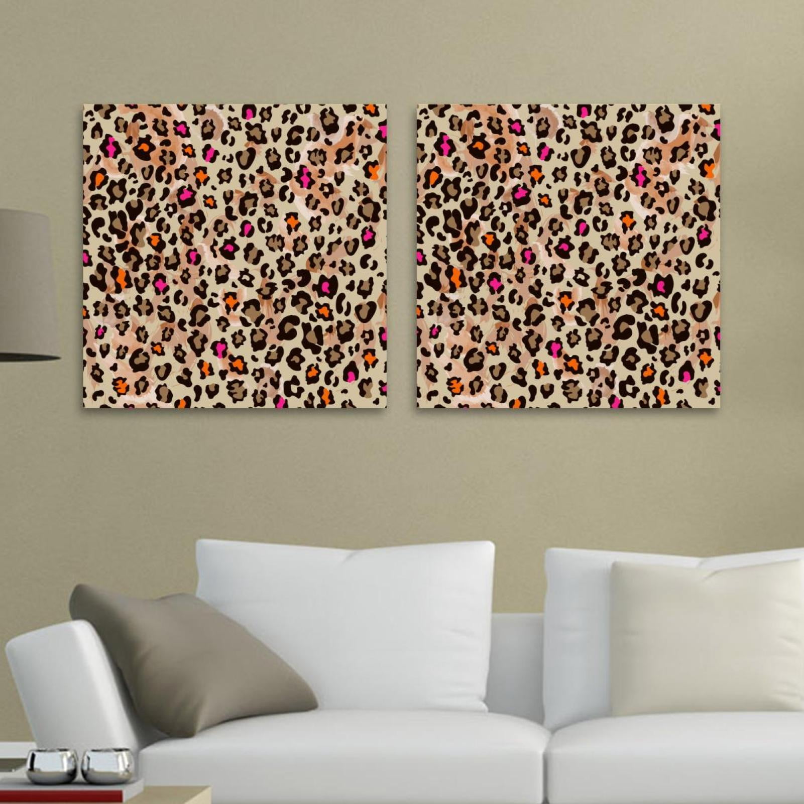 OWNSERIES Culorful Leopard Print Pattern 2PC Canvas Wall Art Paintings ...