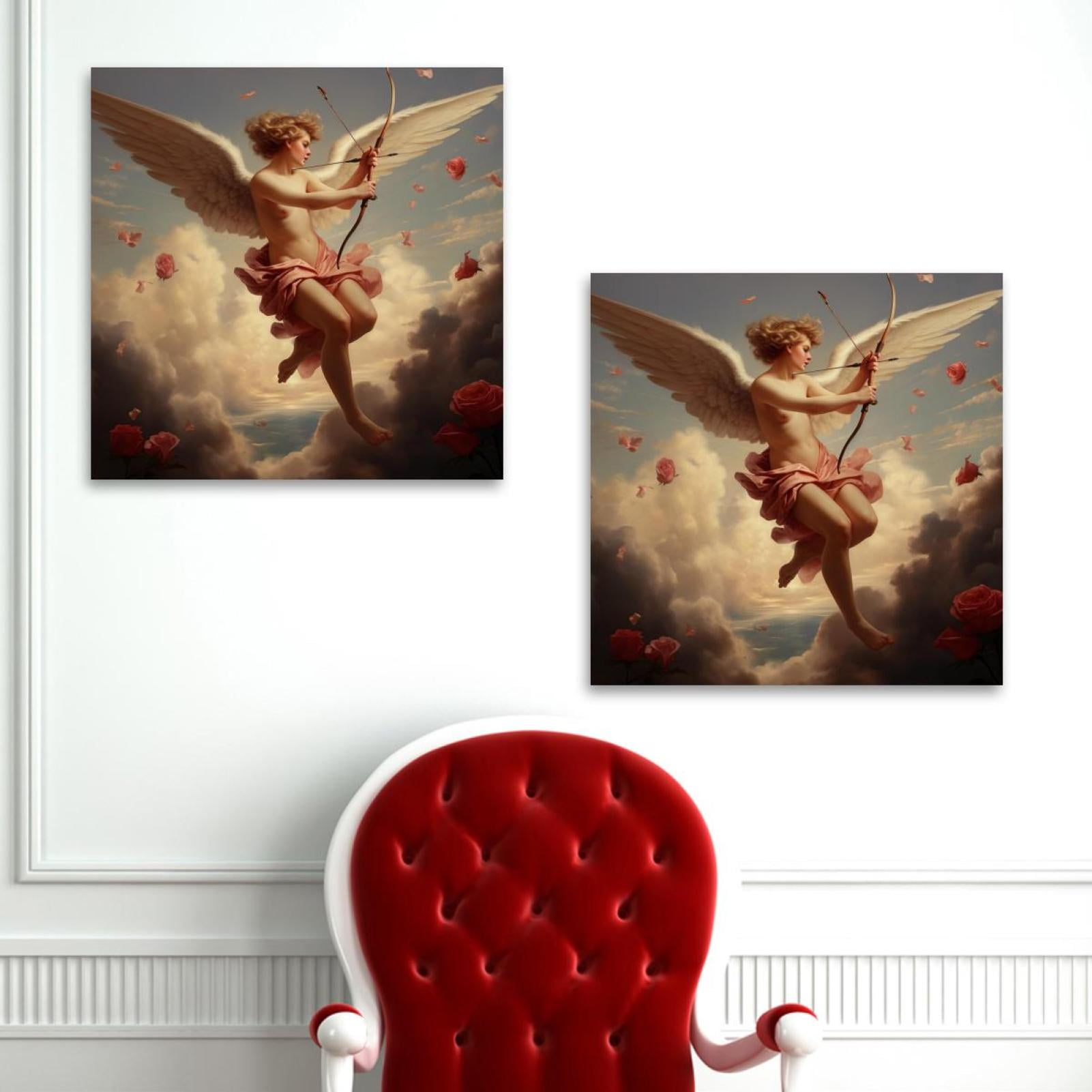 OWNSERIES Cupid Pattern 2PC Canvas Wall Art Paintings for Living Room ...