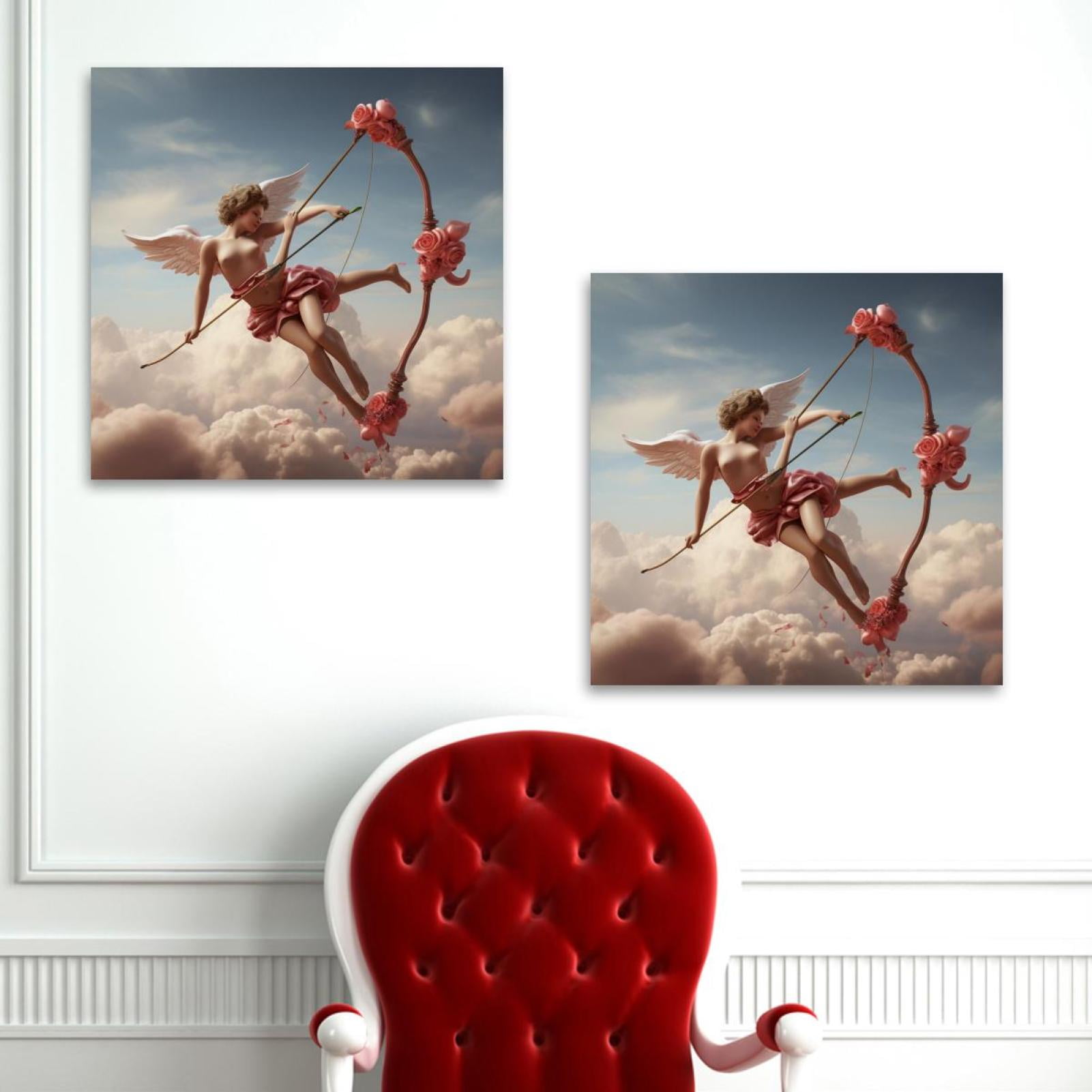 OWNSERIES Cupid Pattern 2PC Canvas Wall Art Paintings for Living Room ...