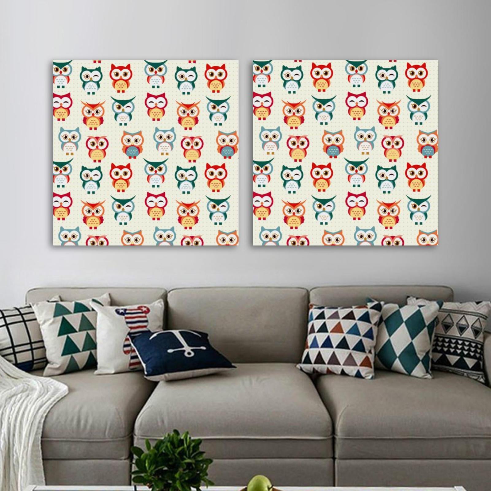 OWNSERIES Cute Buho Pattern 2PC Canvas Wall Art Paintings for Living ...