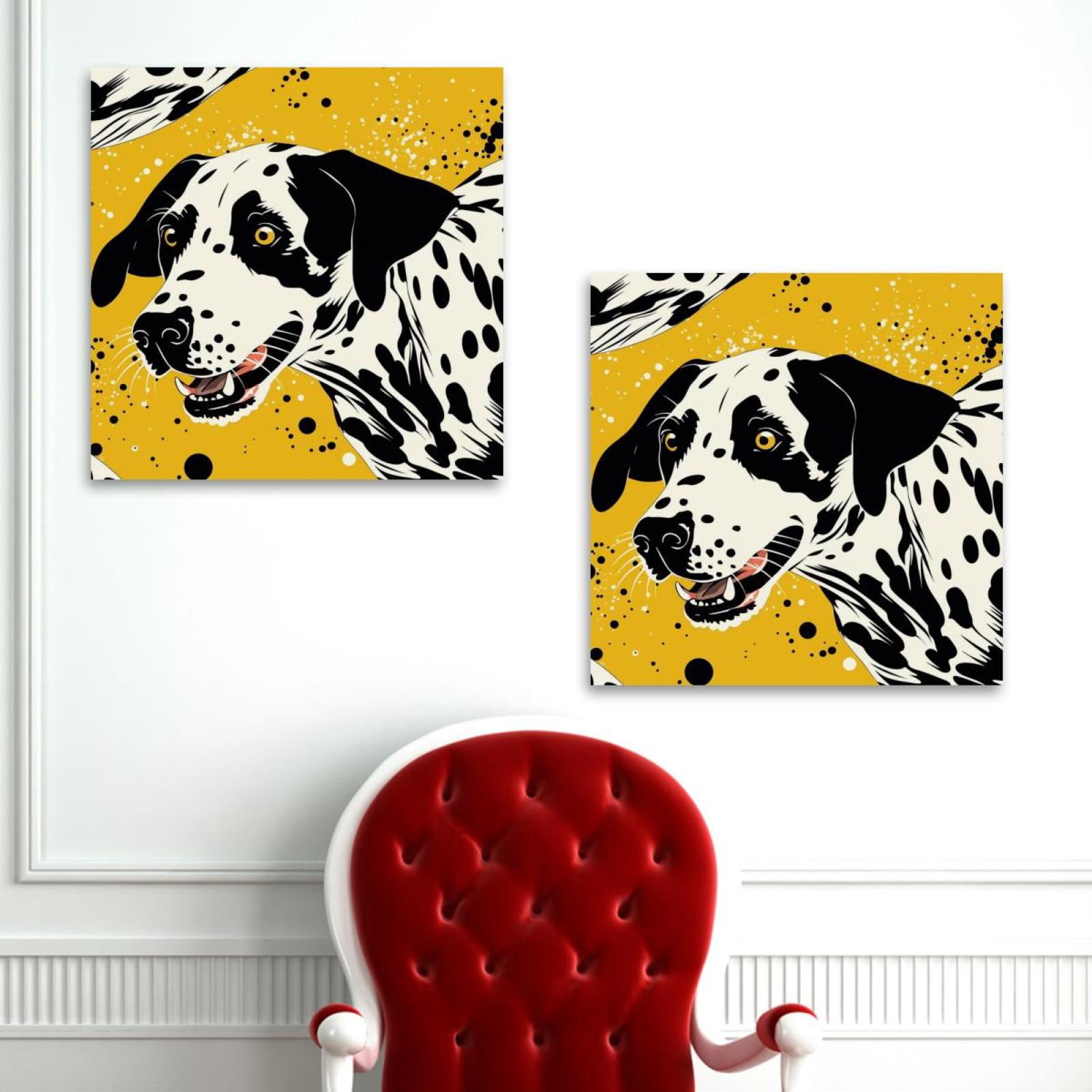 OWNSERIES Dalmatian Pattern 2PC Canvas Wall Art Paintings for Living ...