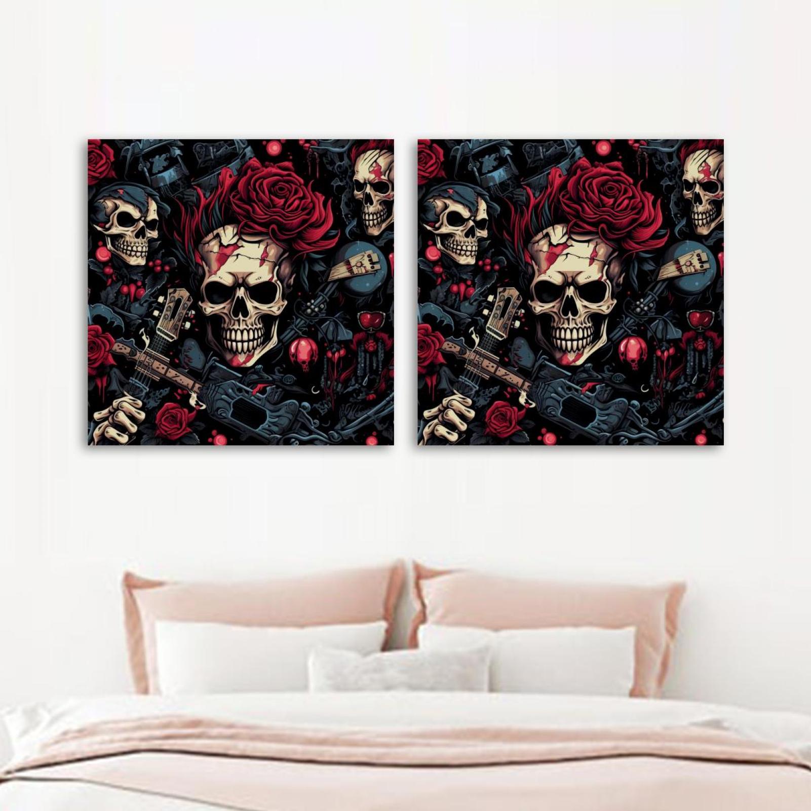 OWNSERIES Dark Punk Pattern Pattern 2PC Canvas Wall Art Paintings for ...