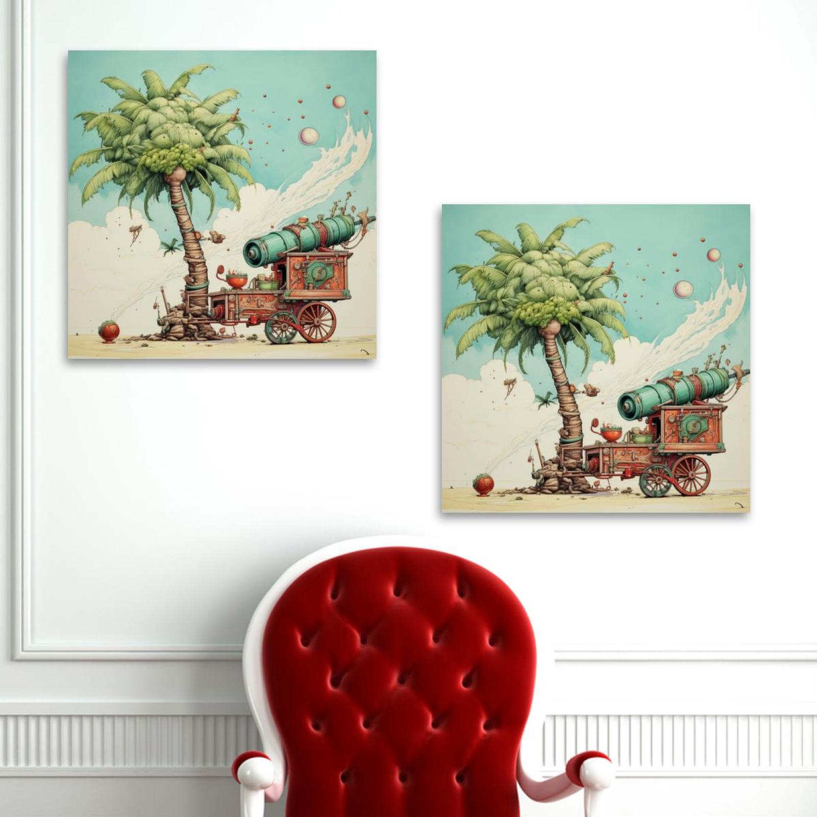 OWNSERIES Date Palm & Iftar Crackers Pattern 2PC Canvas Wall Art ...