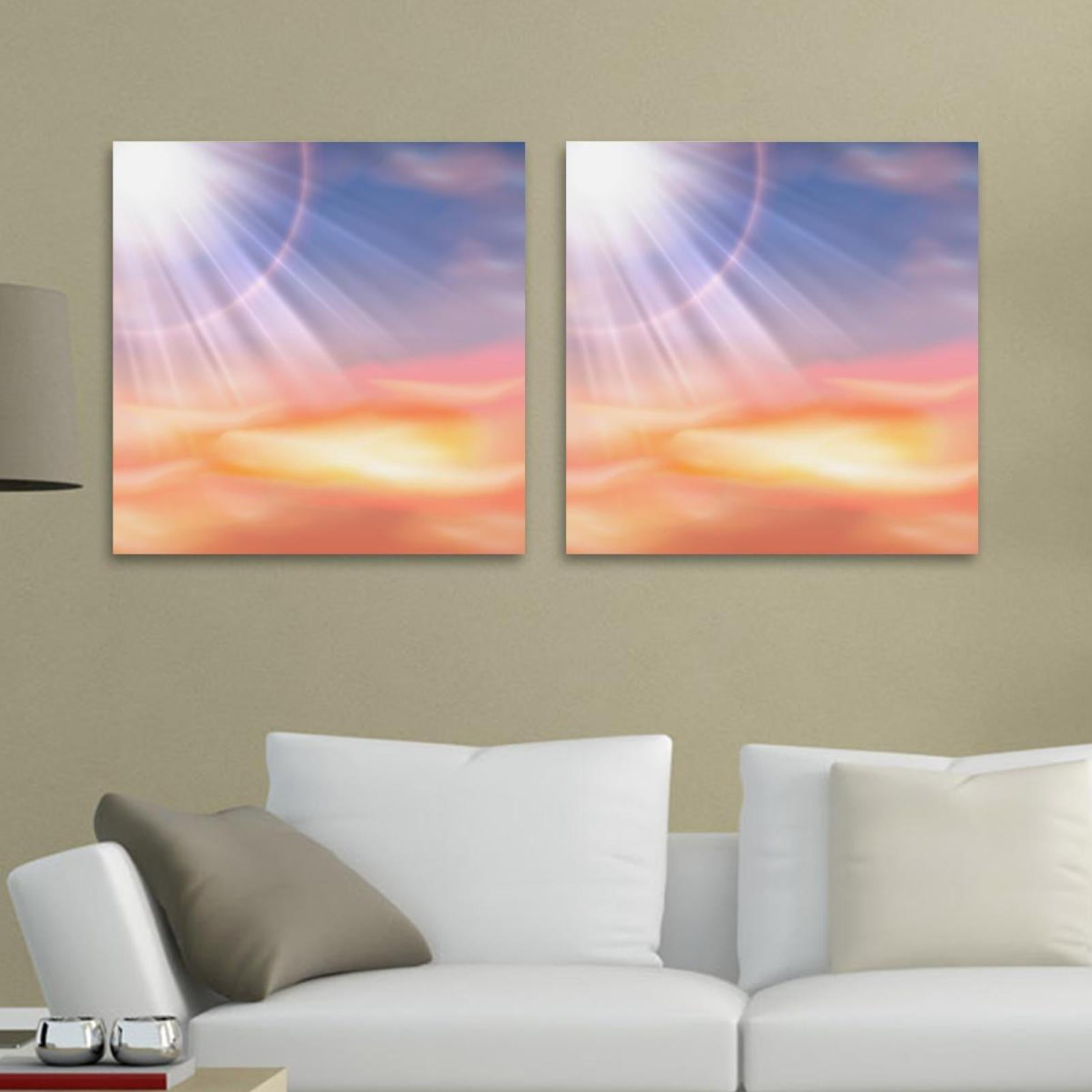 OWNSERIES Daylight Sky Pattern 2PC Canvas Wall Art Paintings for Living ...