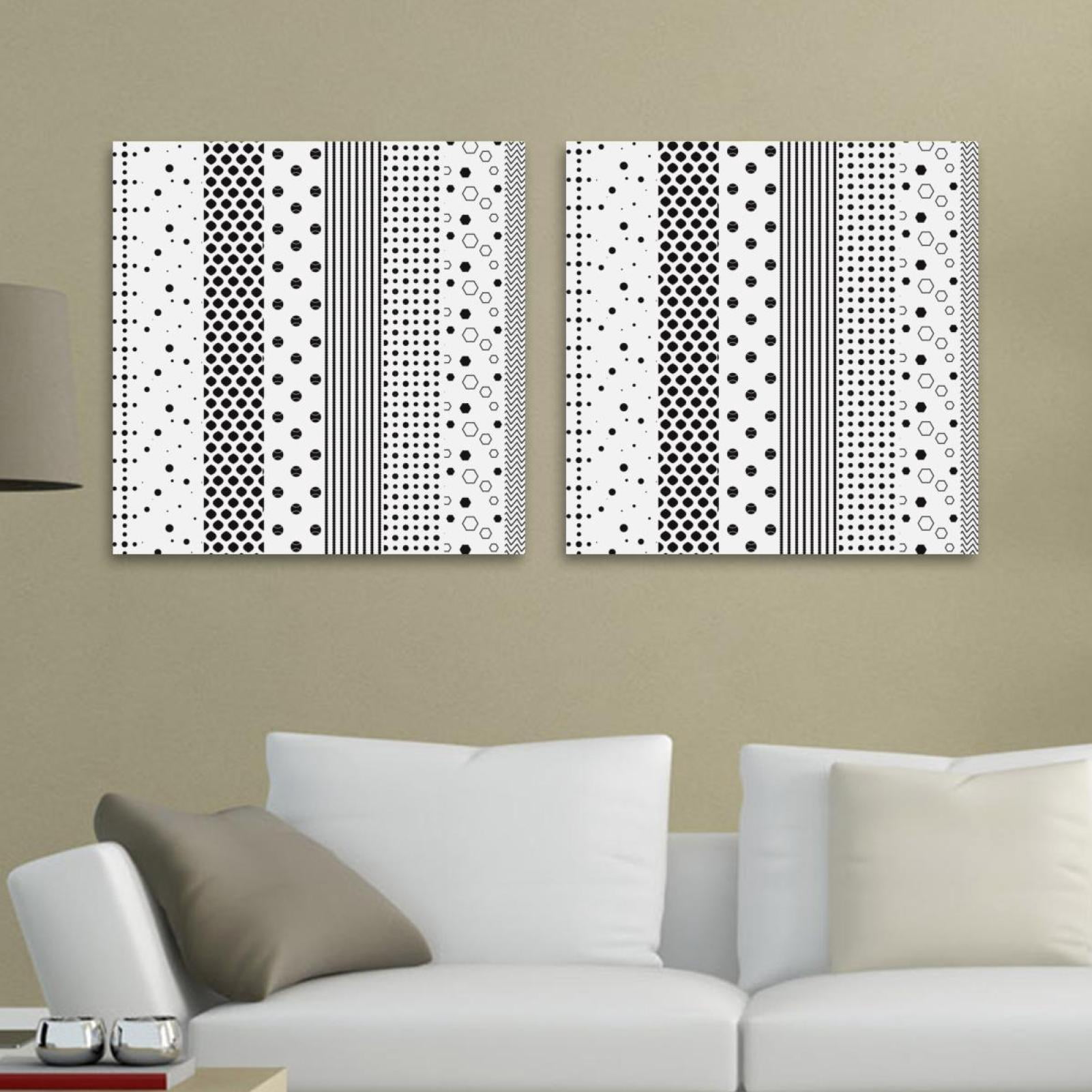 OWNSERIES Dotted Patterns Pattern 2PC Canvas Wall Art Paintings for ...