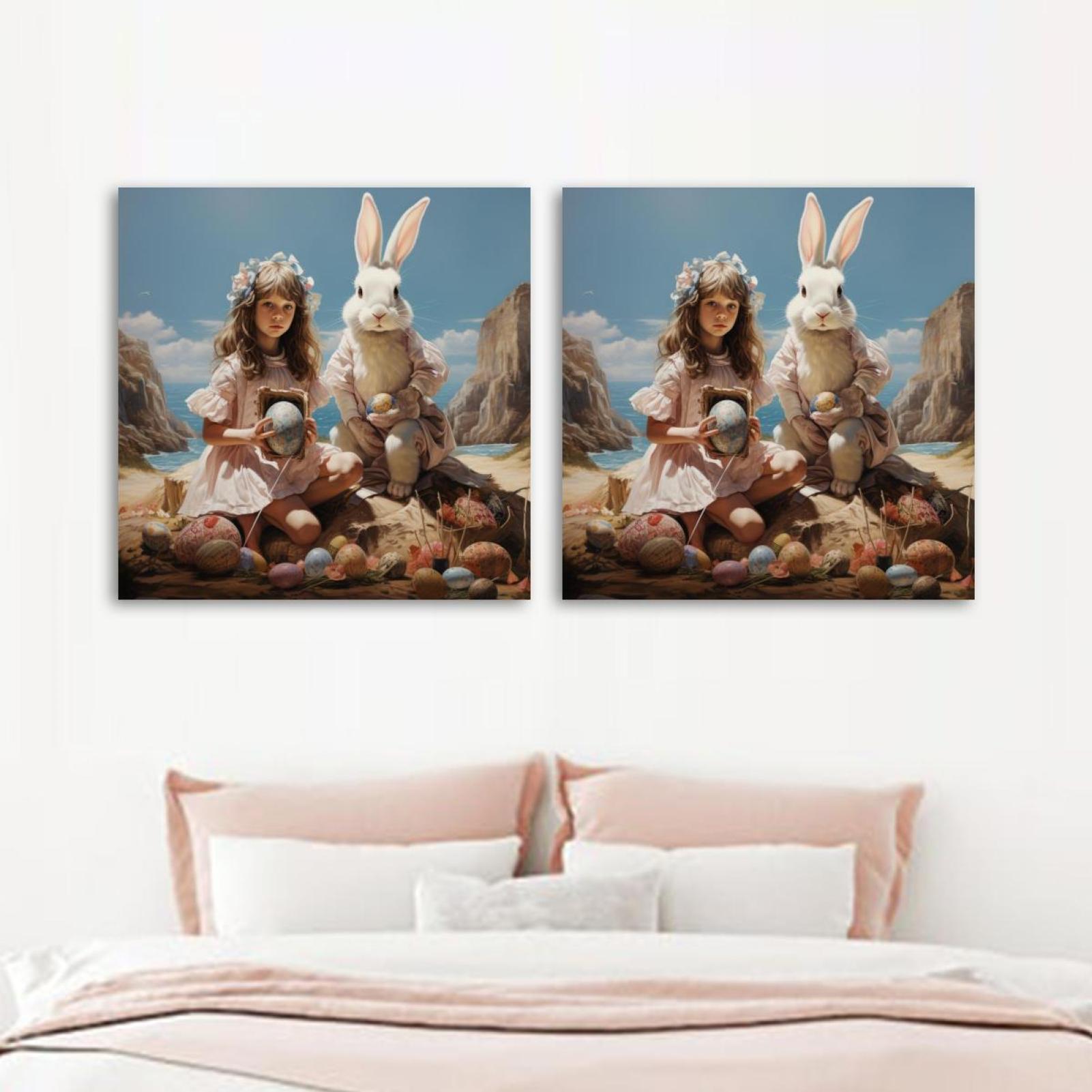 OWNSERIES Easter Pattern 2PC Canvas Wall Art Paintings for Living Room ...