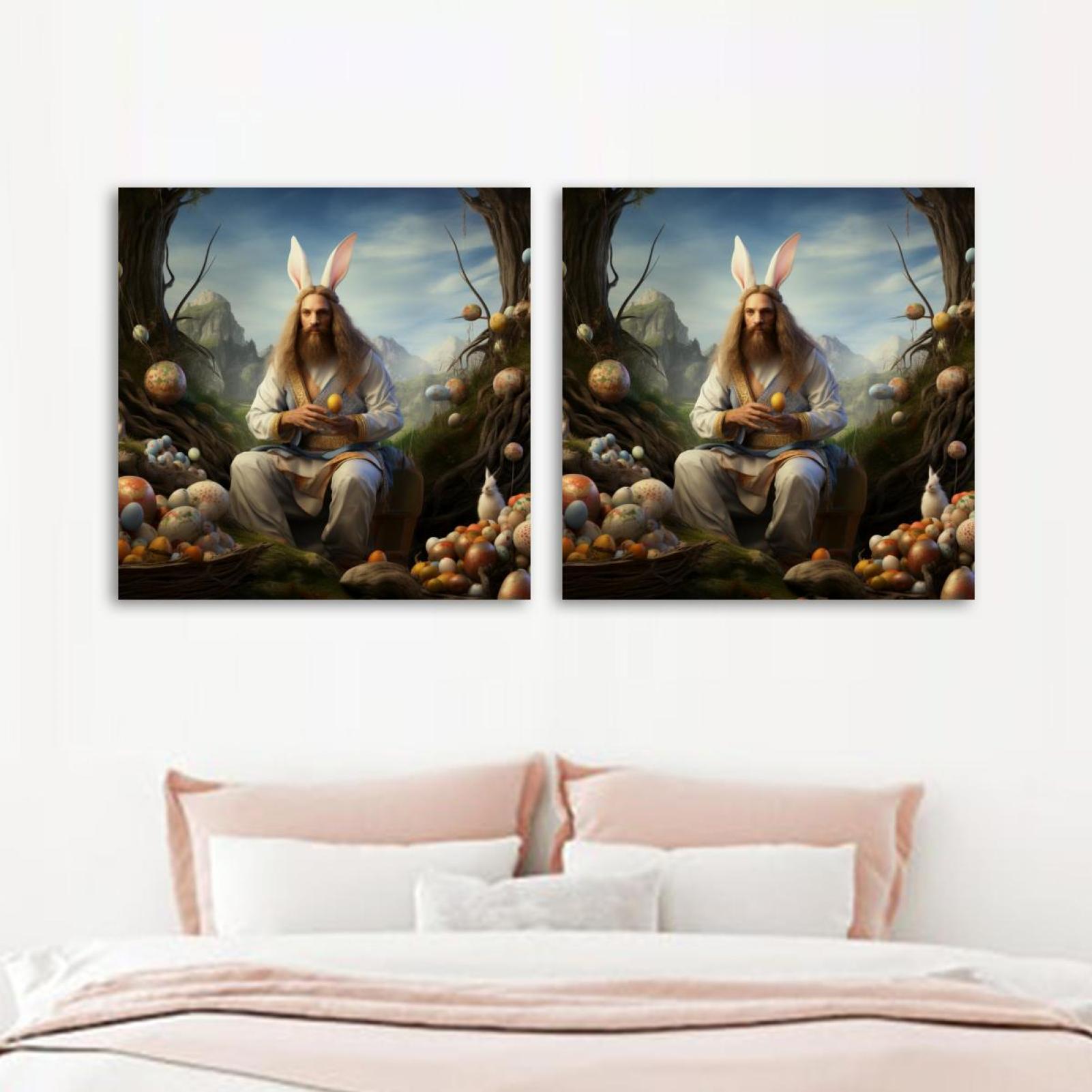 OWNSERIES Easter Pattern 2PC Canvas Wall Art Paintings for Living Room ...