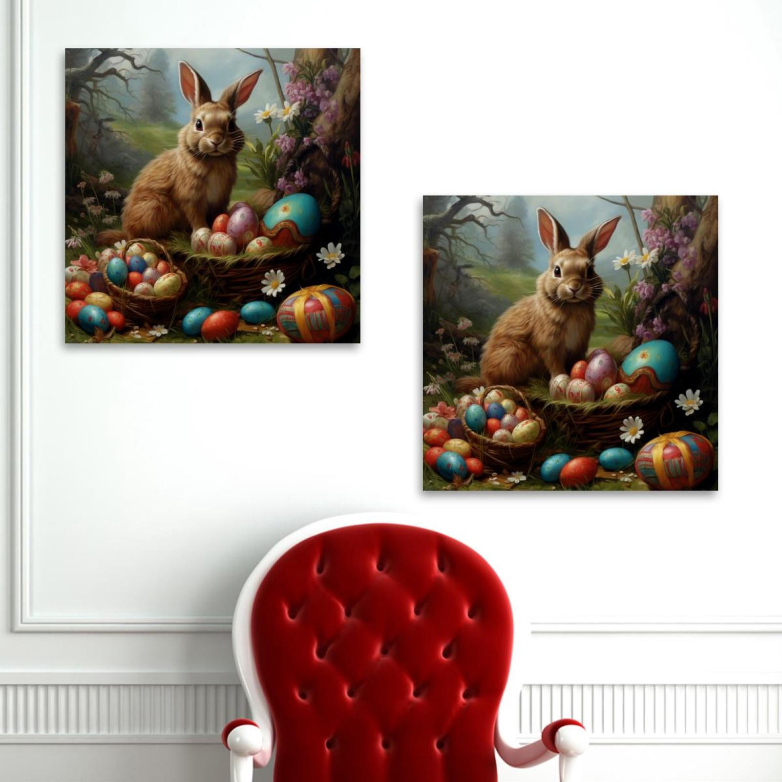OWNSERIES Easter Pattern 2PC Canvas Wall Art Paintings for Living Room ...