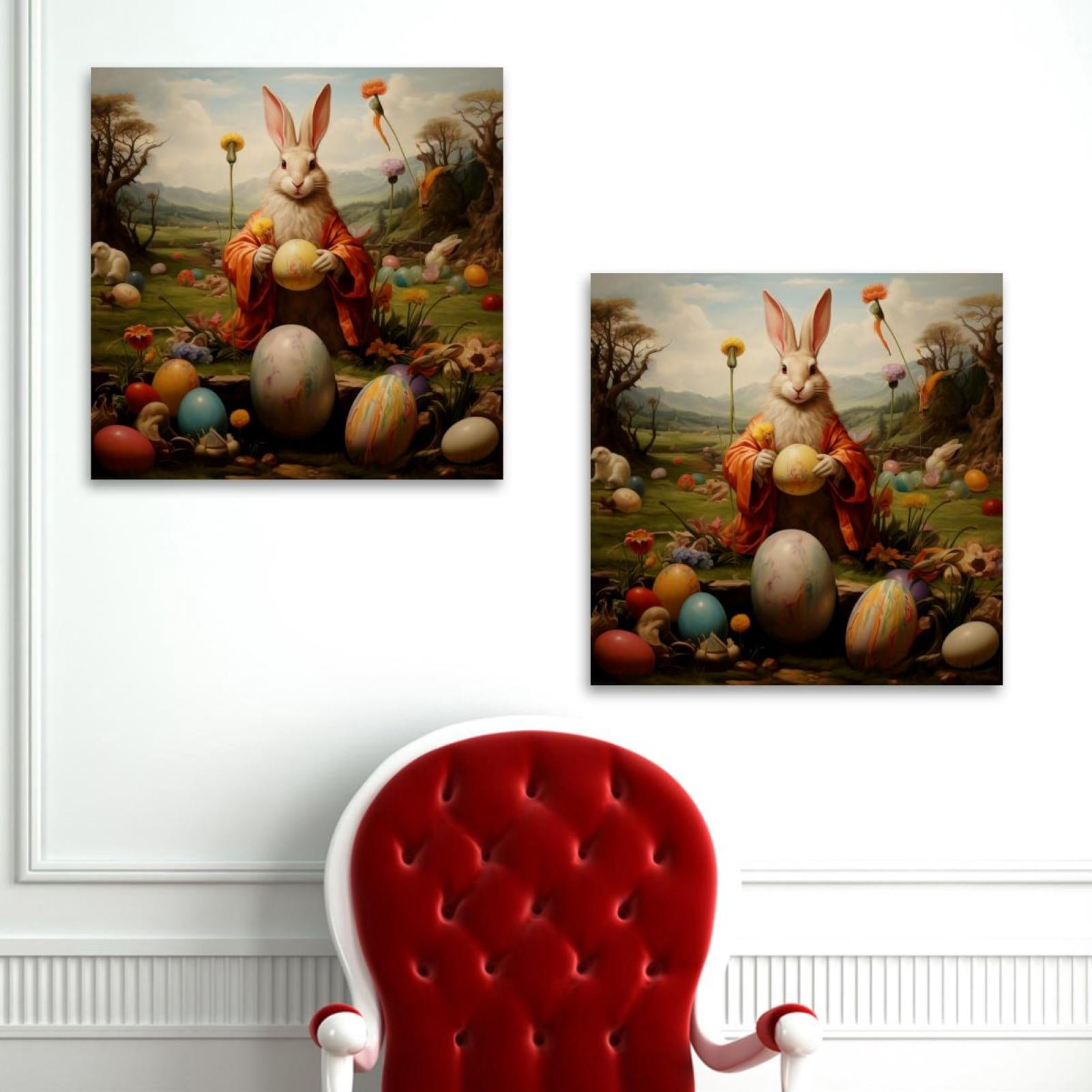 OWNSERIES Easter Pattern 2PC Canvas Wall Art Paintings for Living Room ...
