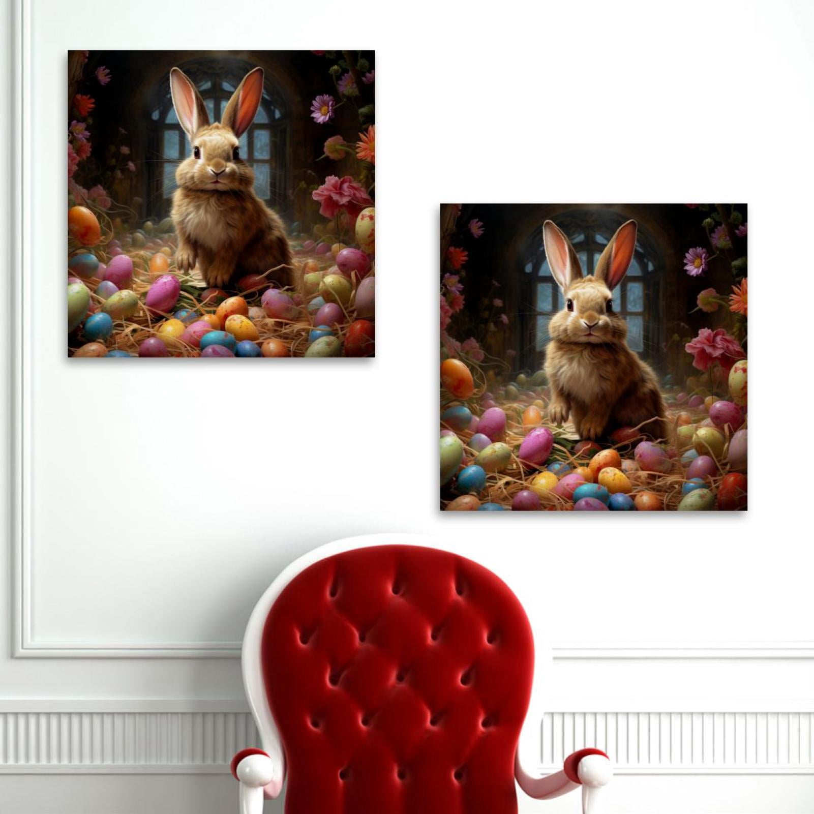OWNSERIES Easter Pattern 2PC Canvas Wall Art Paintings for Living Room ...