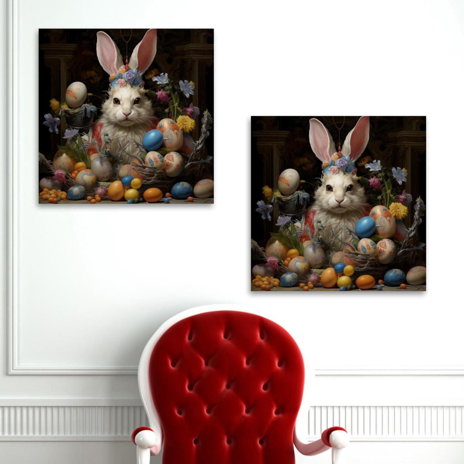OWNSERIES Easter Pattern 2PC Canvas Wall Art Paintings for Living Room ...