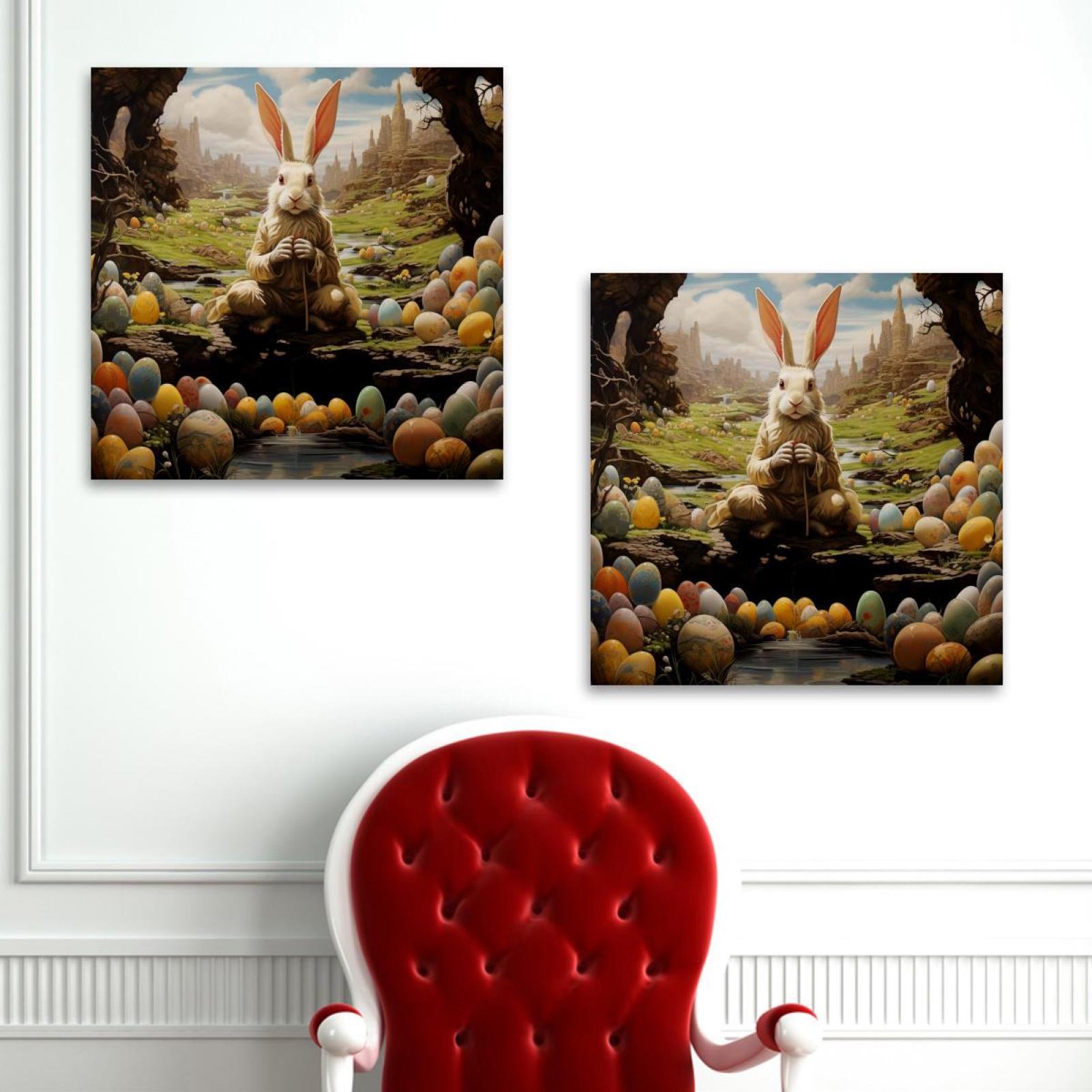 OWNSERIES Easter Pattern 2PC Canvas Wall Art Paintings for Living Room ...