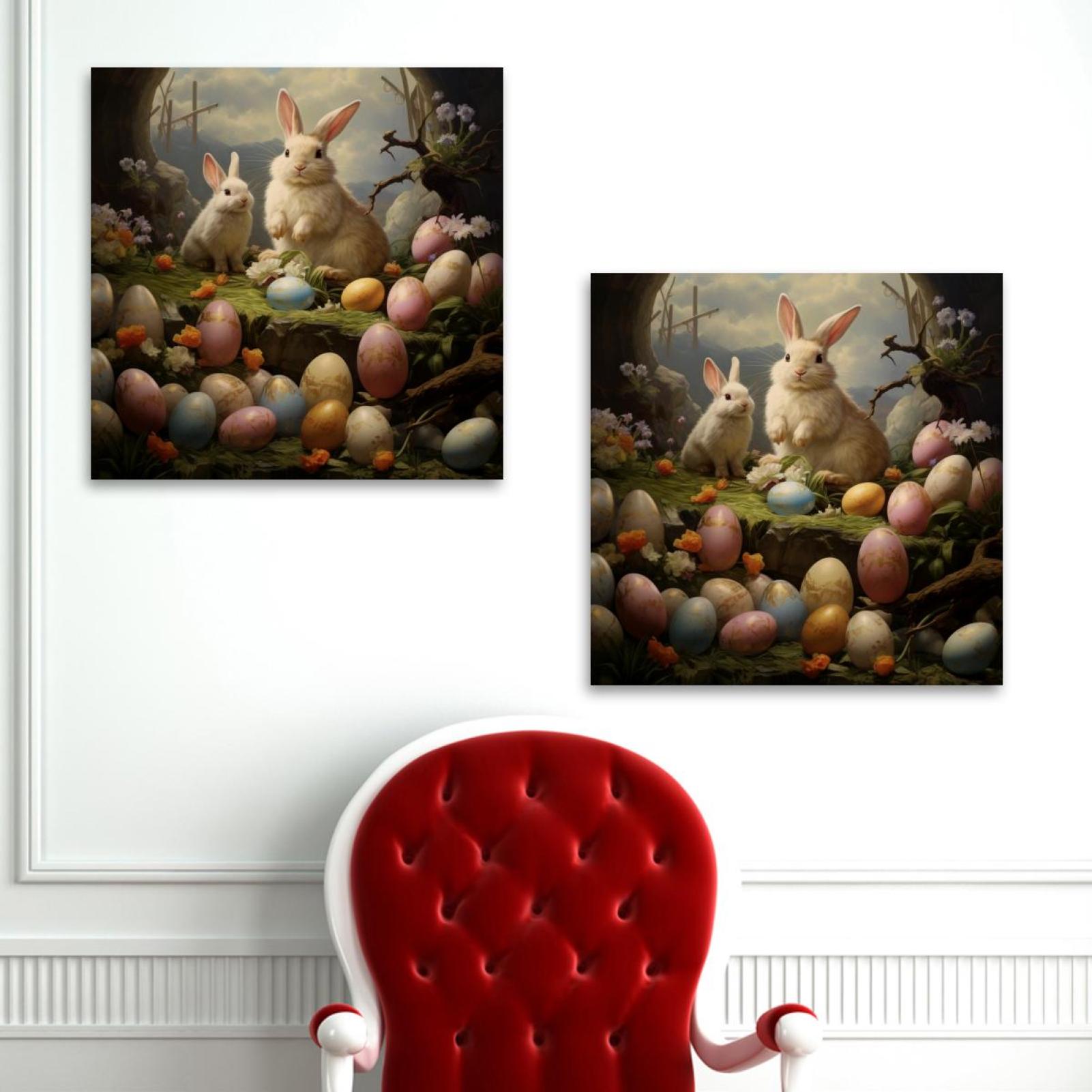 OWNSERIES Easter Pattern 2PC Canvas Wall Art Paintings for Living Room ...