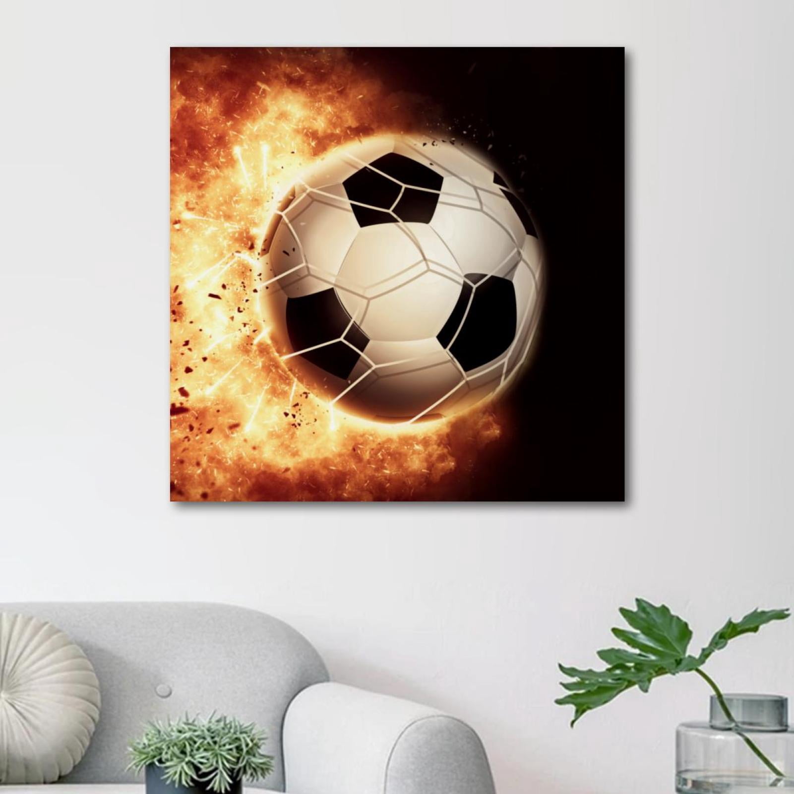OWNSERIES Exploding Soccer Ball Freball Pattern Canvas Wall Art ...