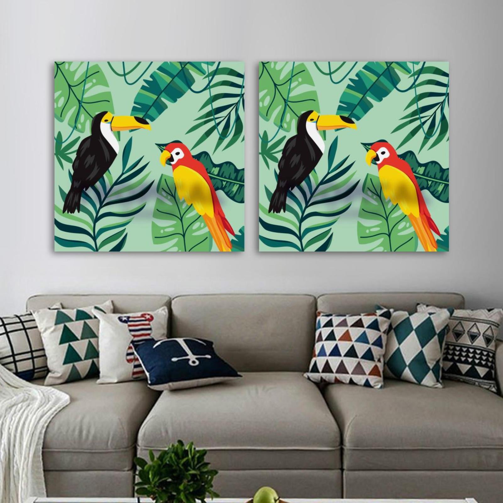 OWNSERIES Flamenco Summer Pattern 2PC Canvas Wall Art Paintings for ...
